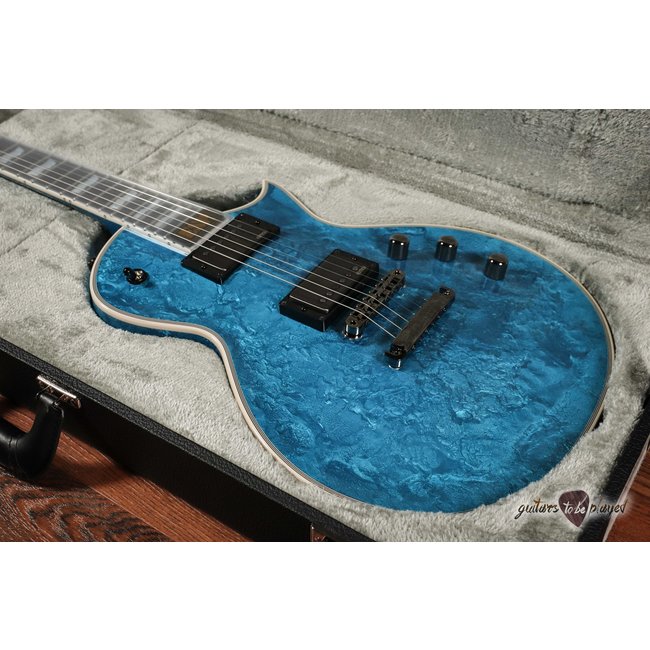 ESP Eclipse Custom Original Series Electric Guitar – Blue Liquid Metal ...