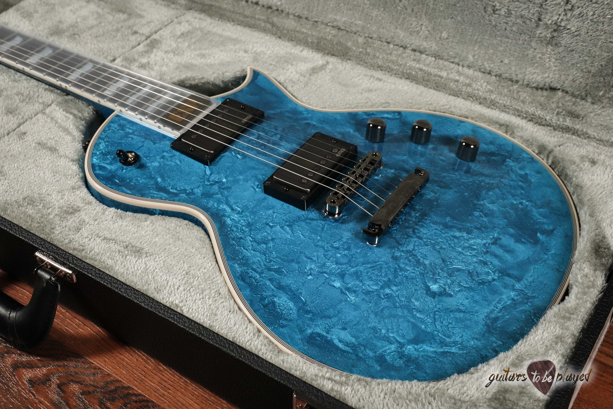 ESP Eclipse Custom Original Series Electric Guitar – Blue Liquid Metal ...