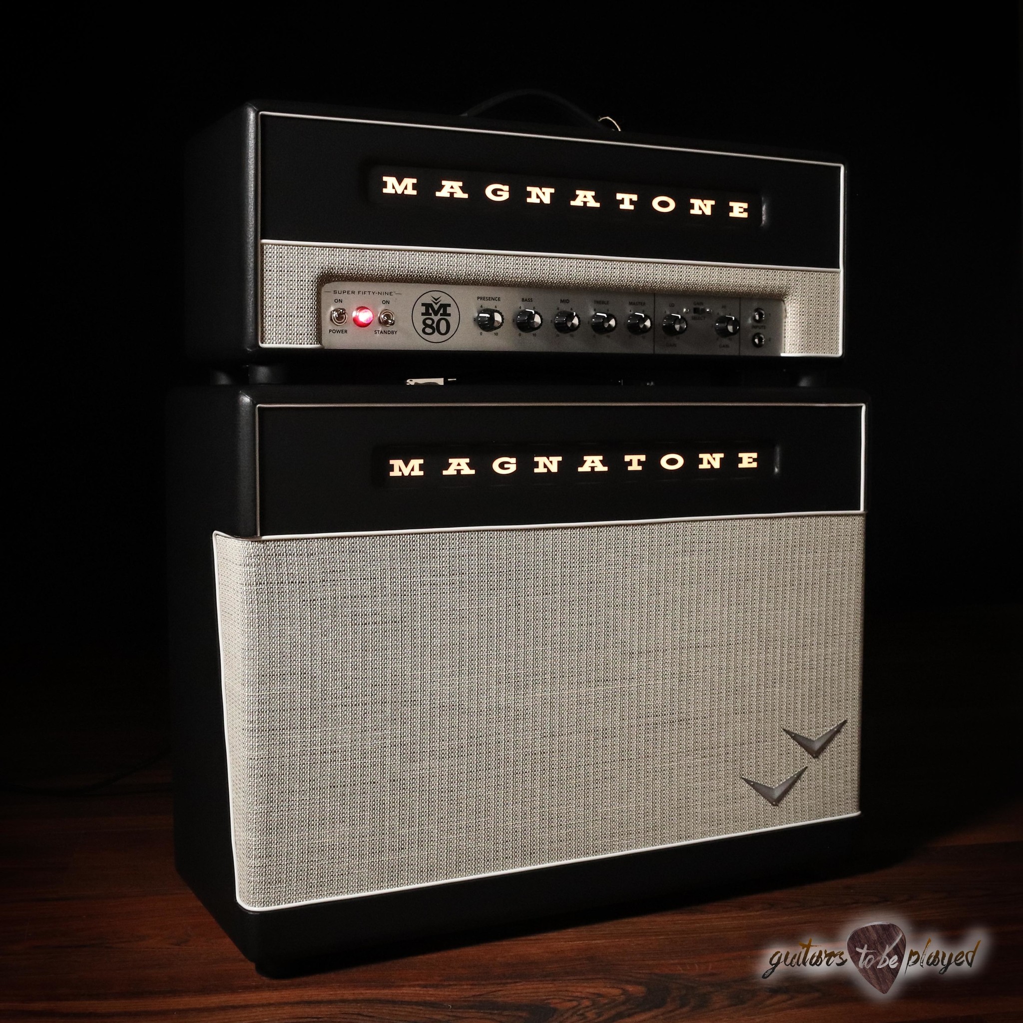 Magnatone Super Fifty-Nine M-80 Head & 2x12” Cab w/ Speaker Cable ...