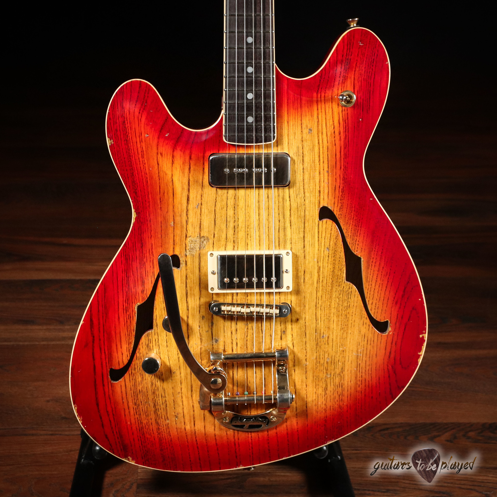 Fano GF6 Alt de Facto Left-Handed Semi-Hollow Guitar – Cherry Burst ...