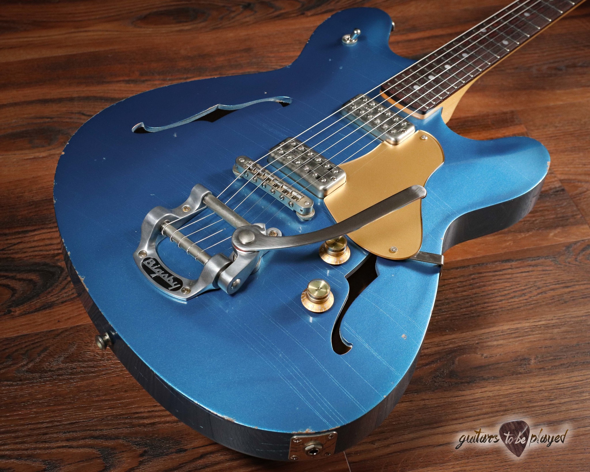 Fano GF6 Alt de Facto Semi-Hollow Guitar w/ Bigsby – Lake Placid Blue ...