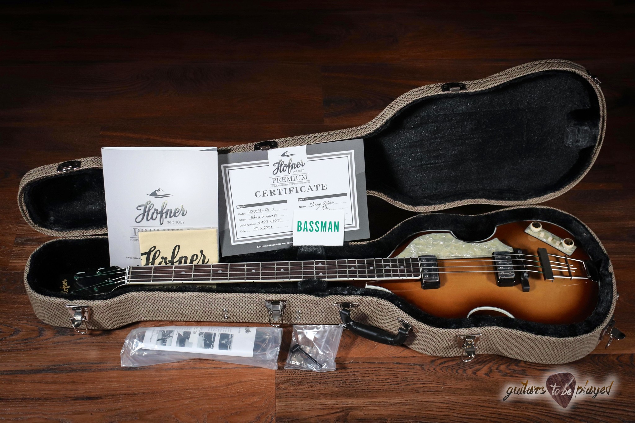 Hofner 1964 Reissue Violin Bass (H500/1-64-0) w/ Case – Sunburst ...