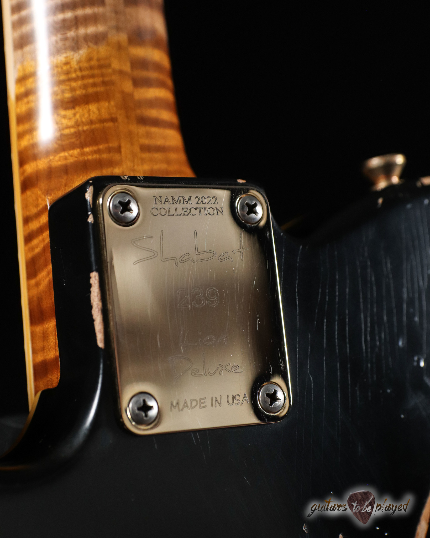 Shabat Lion Deluxe Mahogany Guitar w/ Lollar P-90 & Imperial - Black ...