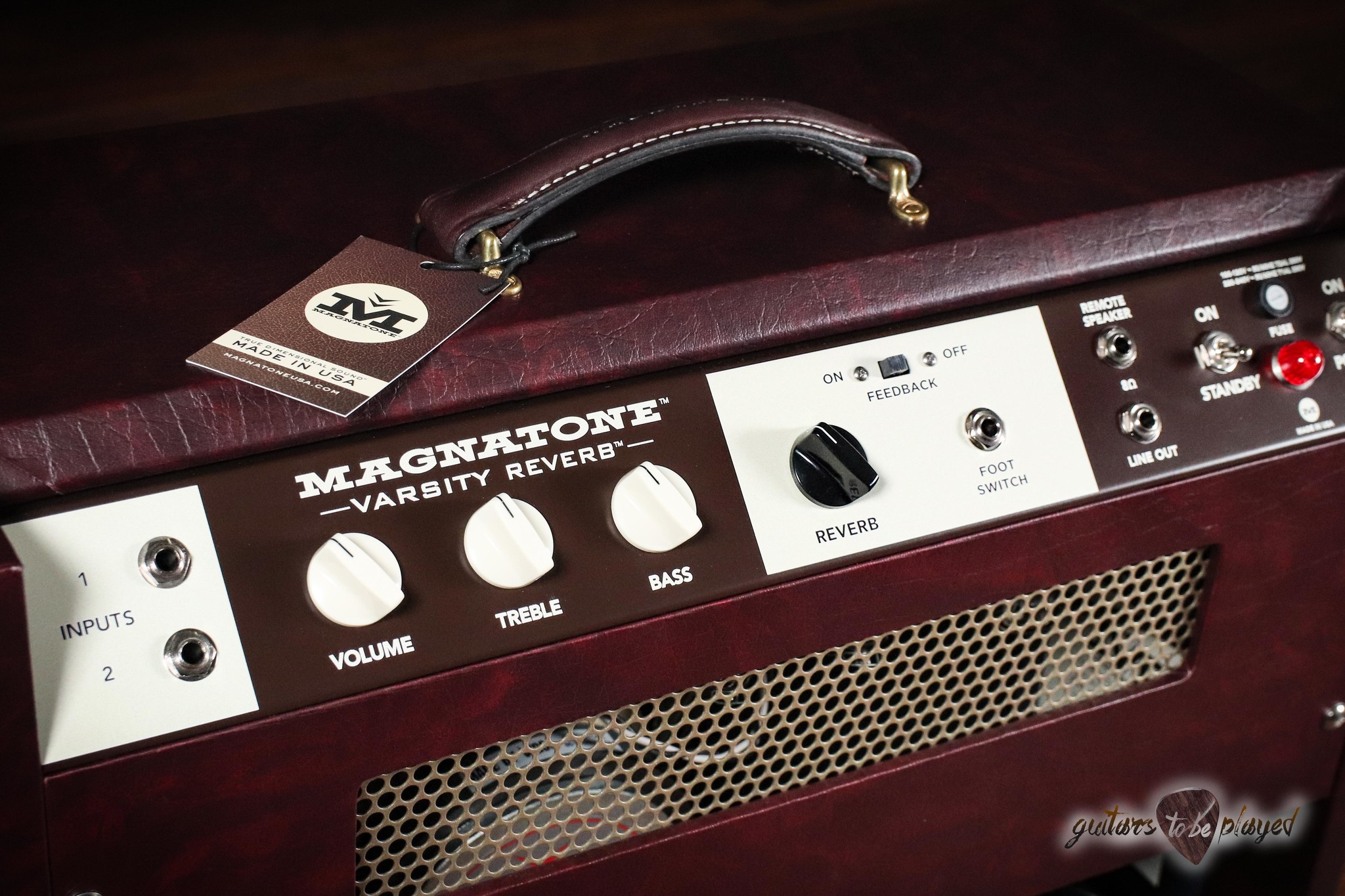 Magnatone Varsity Reverb 15W 1x12” Combo Amp – Wine Buggy Whip ...