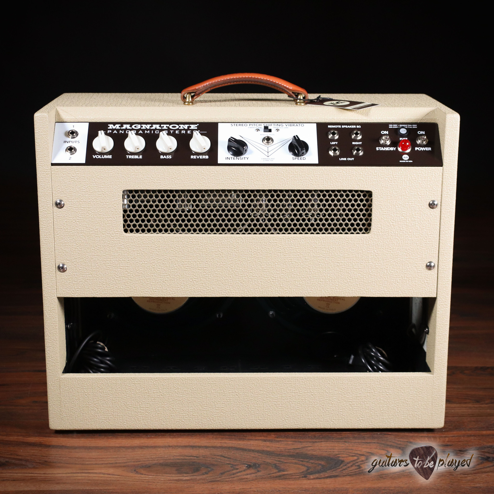 Magnatone Panoramic Stereo 2x10” Combo Amp – Blonde w/ Oxblood ...