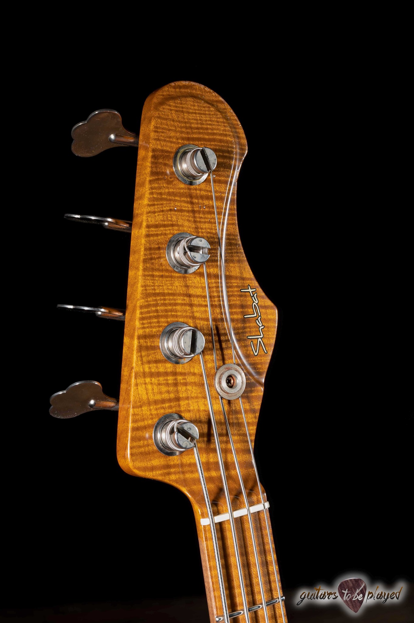 Shabat Panther P-Bass w/ Roasted 5A Flame Maple – Rose Gold Over 3TSB ...