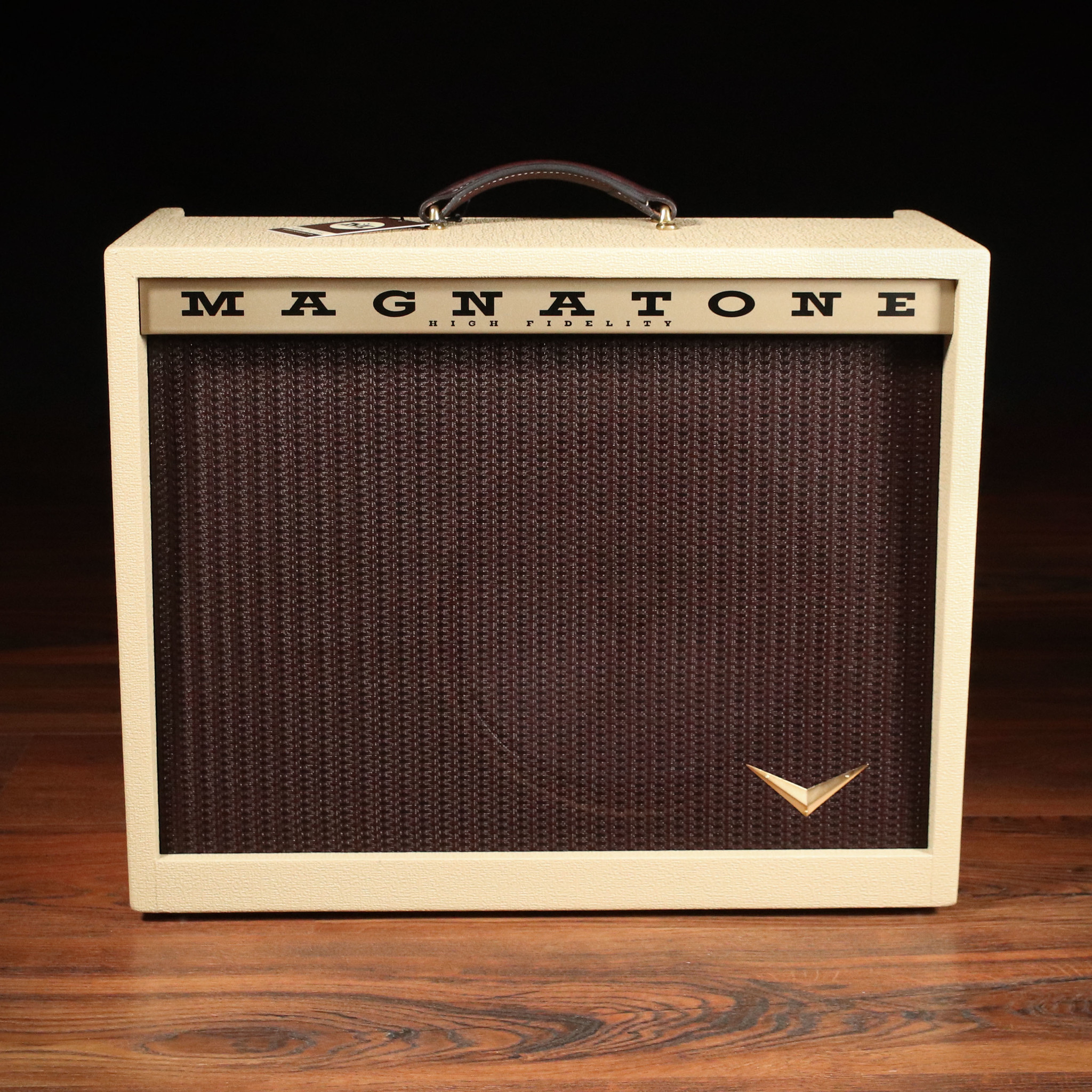 Magnatone Varsity Reverb 15W 1x12” Combo Amp – Blonde w/ Oxblood ...