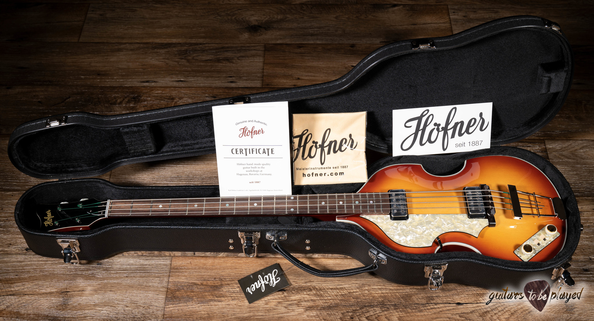 Hofner Artist Series Left-Handed Violin Bass w/ Case – Sunburst ...
