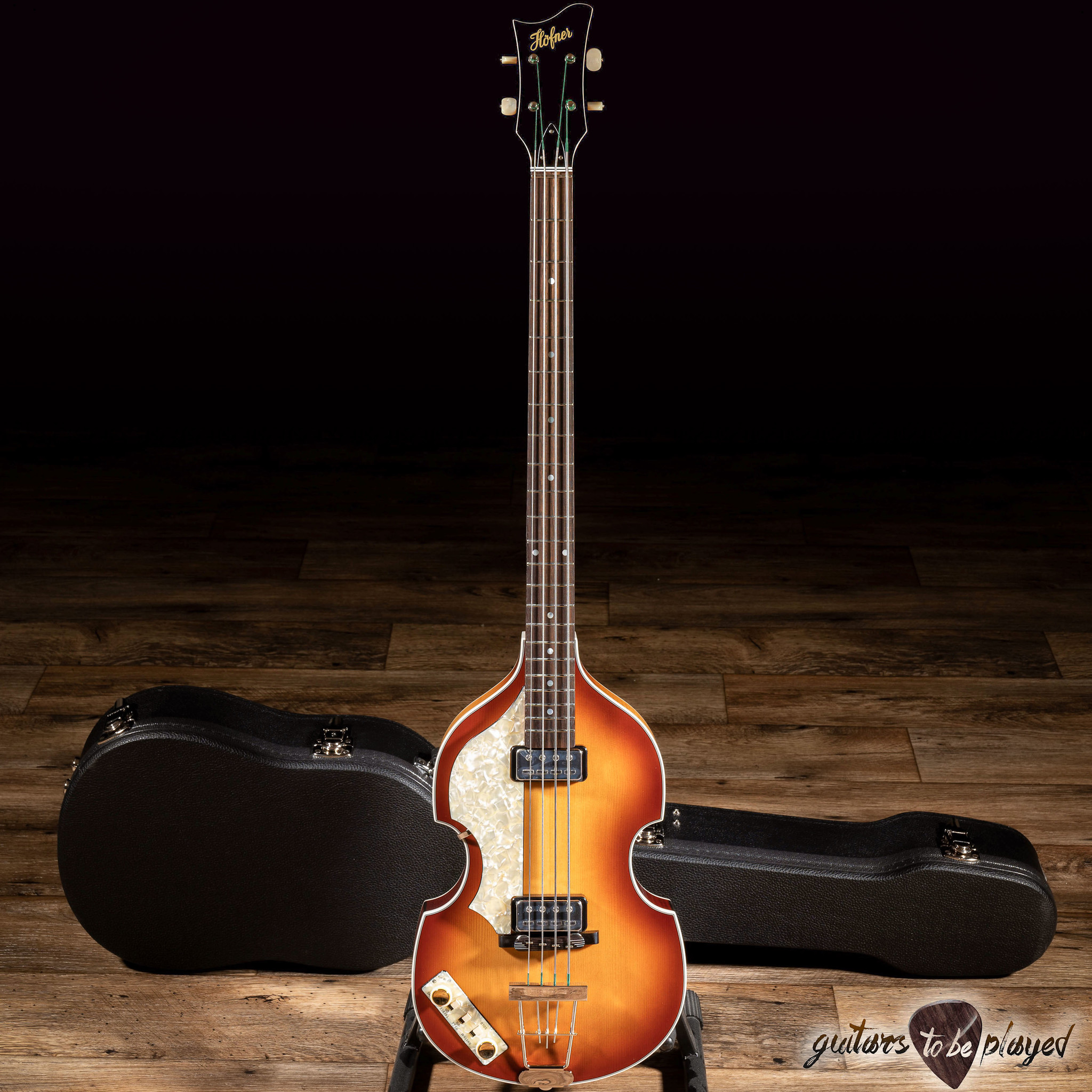 Hofner Artist Series Left-Handed Violin Bass w/ Case – Sunburst ...
