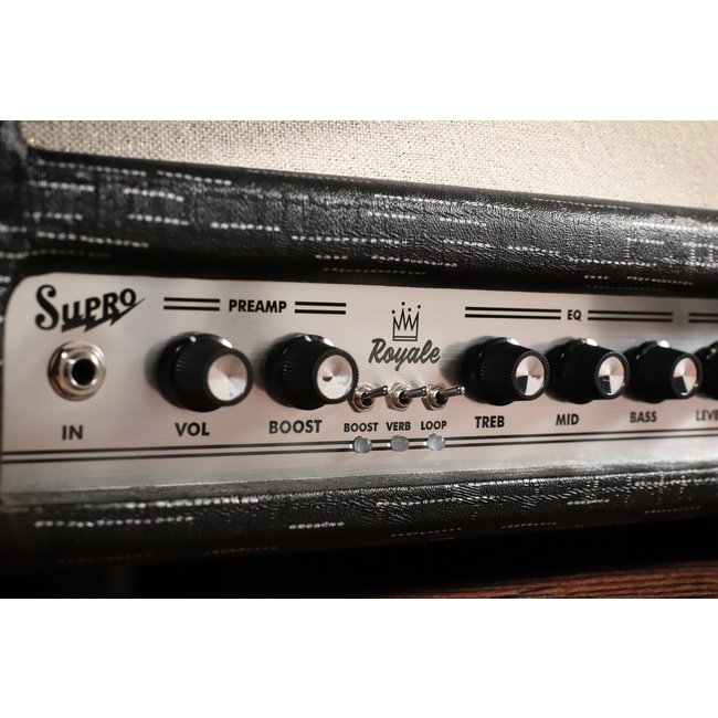Supro 1932RH Royale Head & 112 Cab Bundle w/ Cable – Black Scandia ...