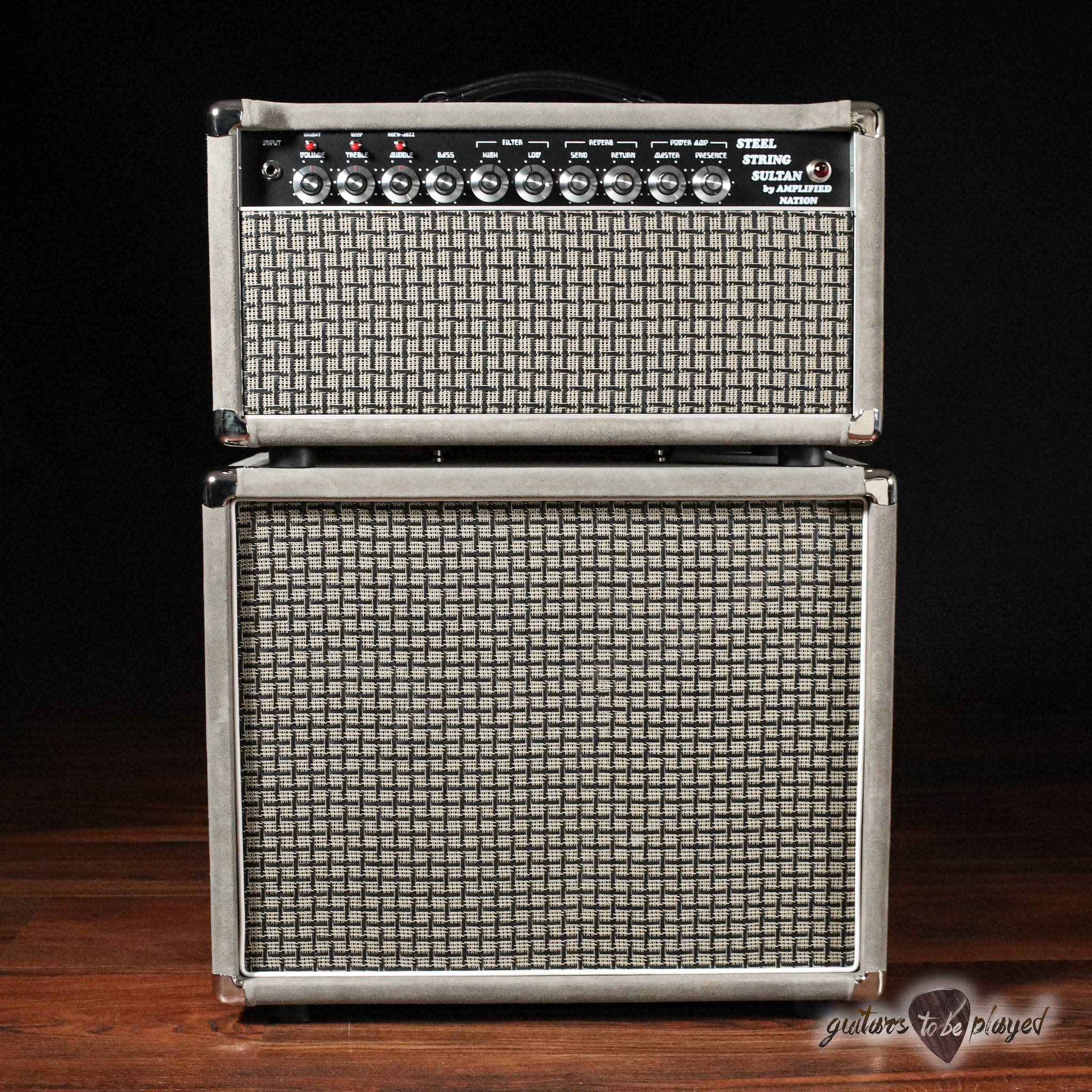 Amplified Nation Steel String Sultan 50W Head & 112 Cab – Silver Suede ...