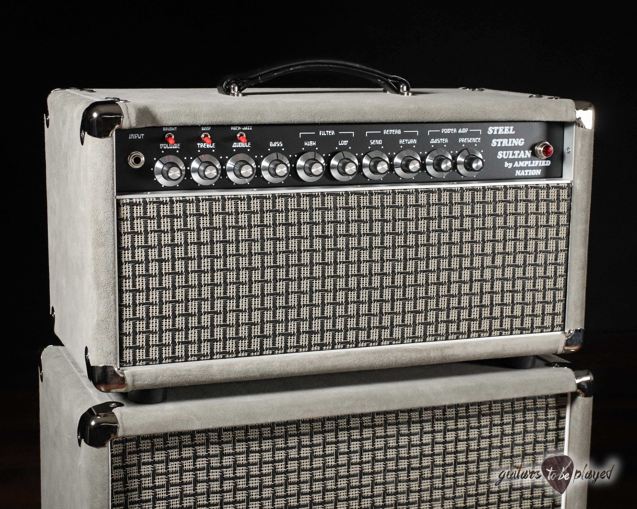 Amplified Nation Steel String Sultan 50W Head & 112 Cab – Silver Suede ...