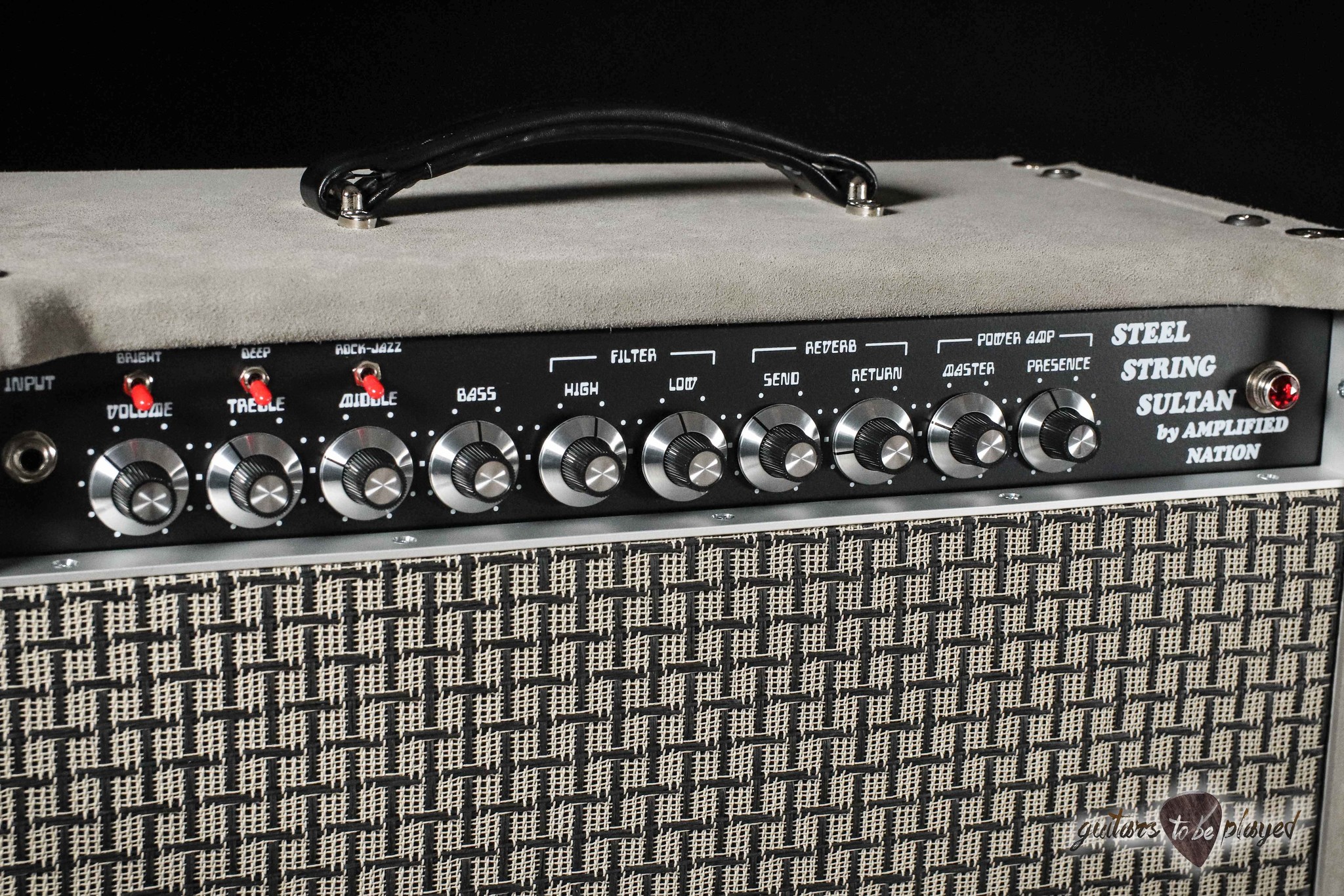Amplified Nation Steel String Sultan 50W Head & 112 Cab – Silver Suede ...