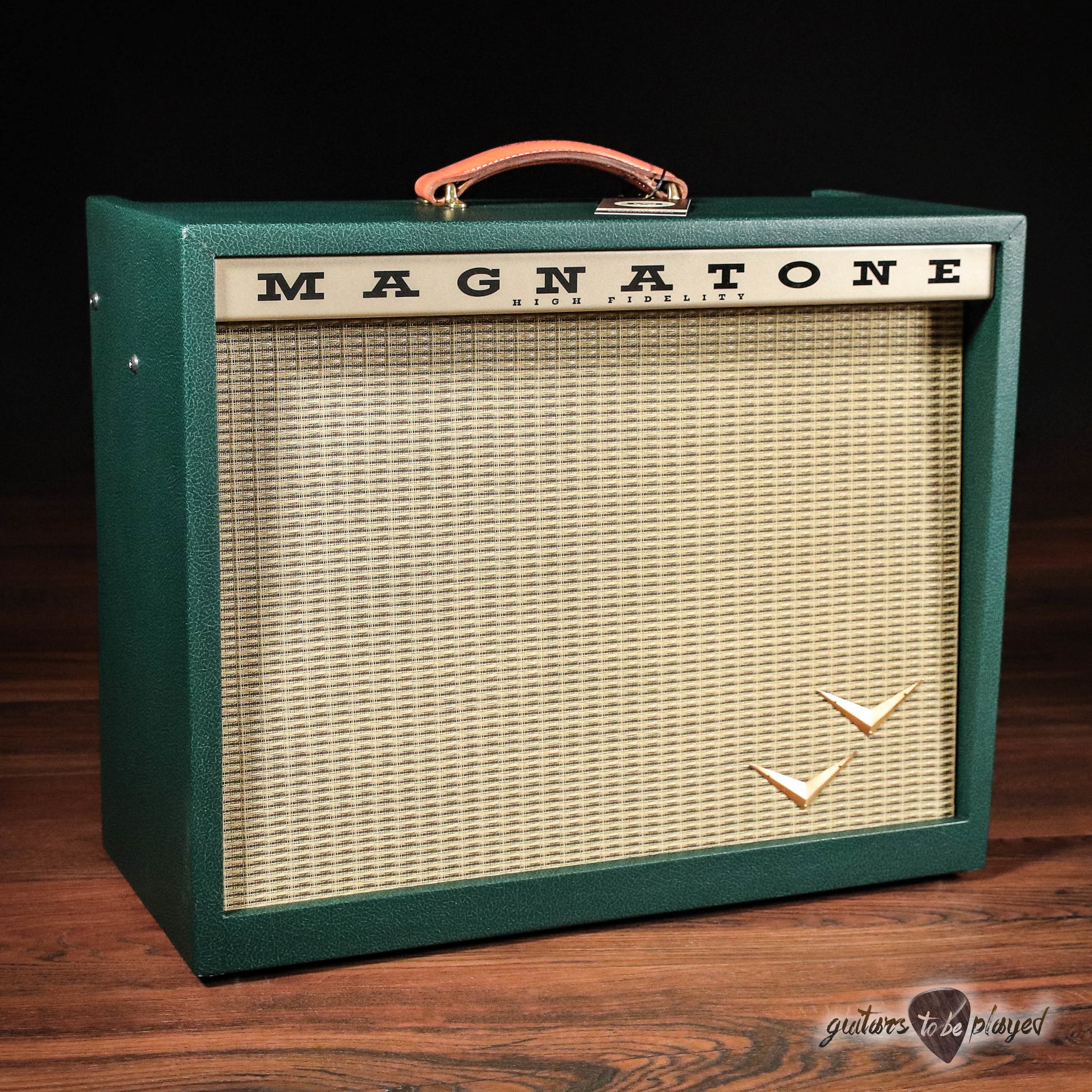 Magnatone Panoramic Stereo 12+12W Vibrato 2x10” Combo Amp – Dark Green ...