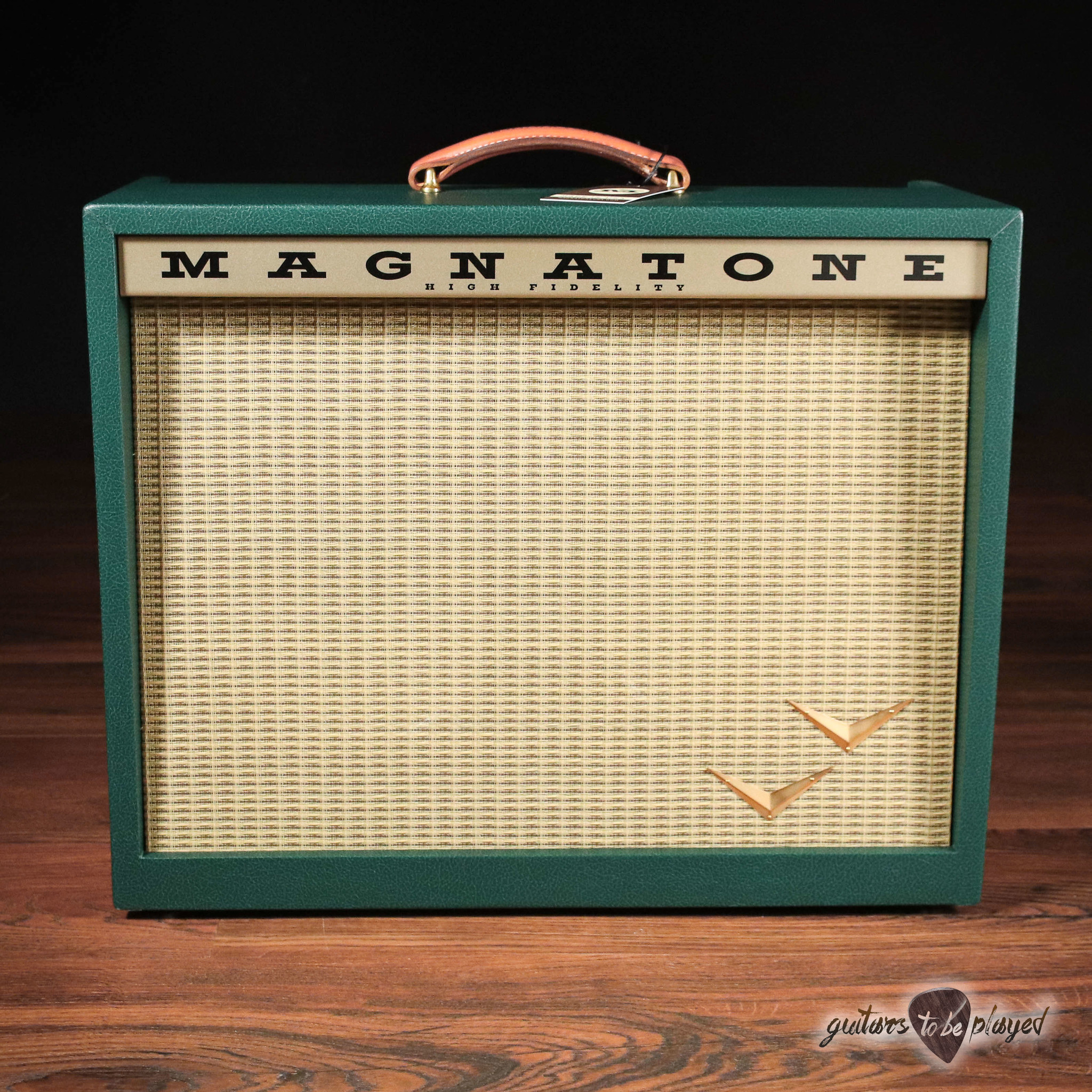 Magnatone Panoramic Stereo 12+12W Vibrato 2x10” Combo Amp – Dark Green ...