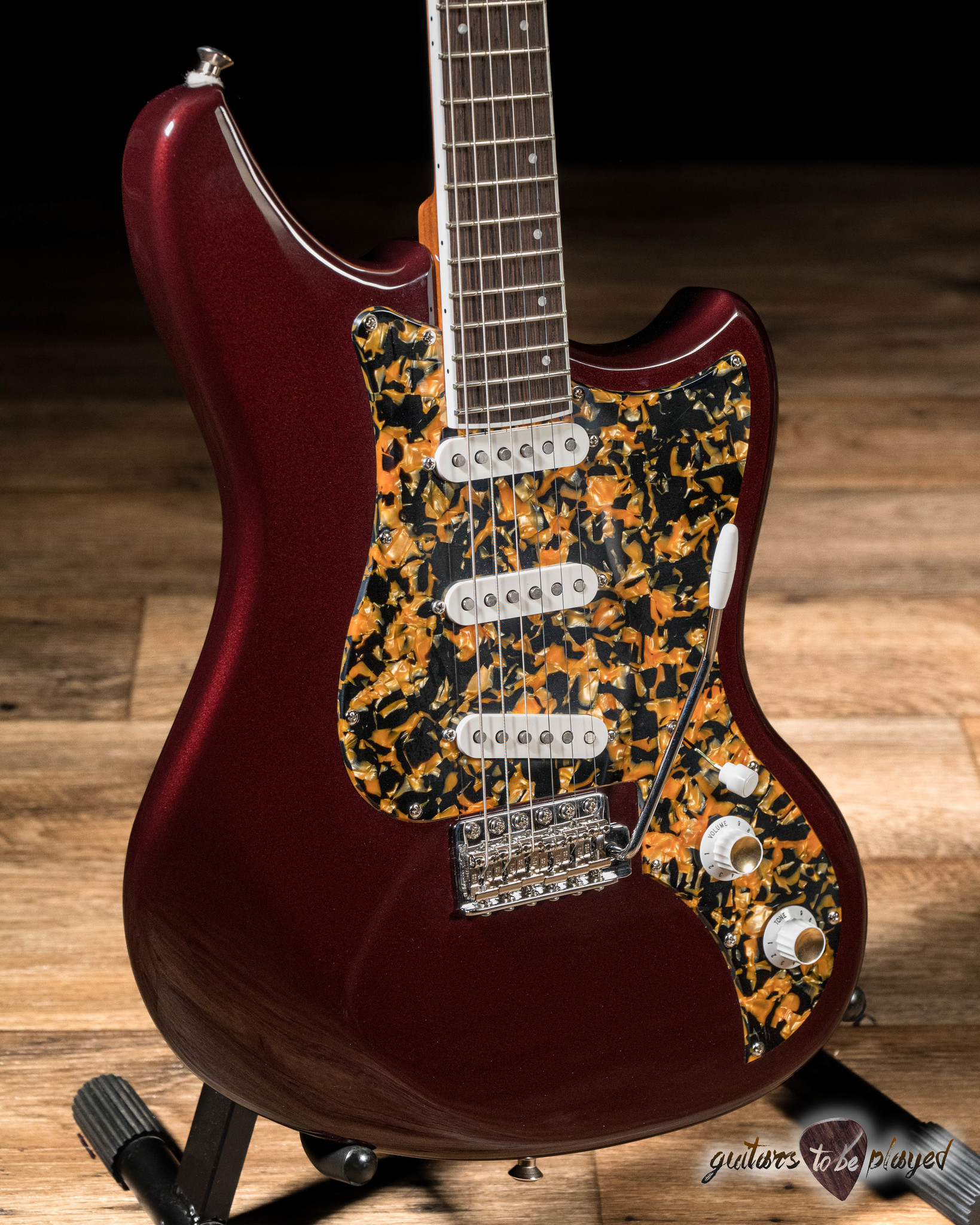 Kauer Electroliner Roasted Ash w/ Roasted Maple Neck– Oxblood Metallic ...