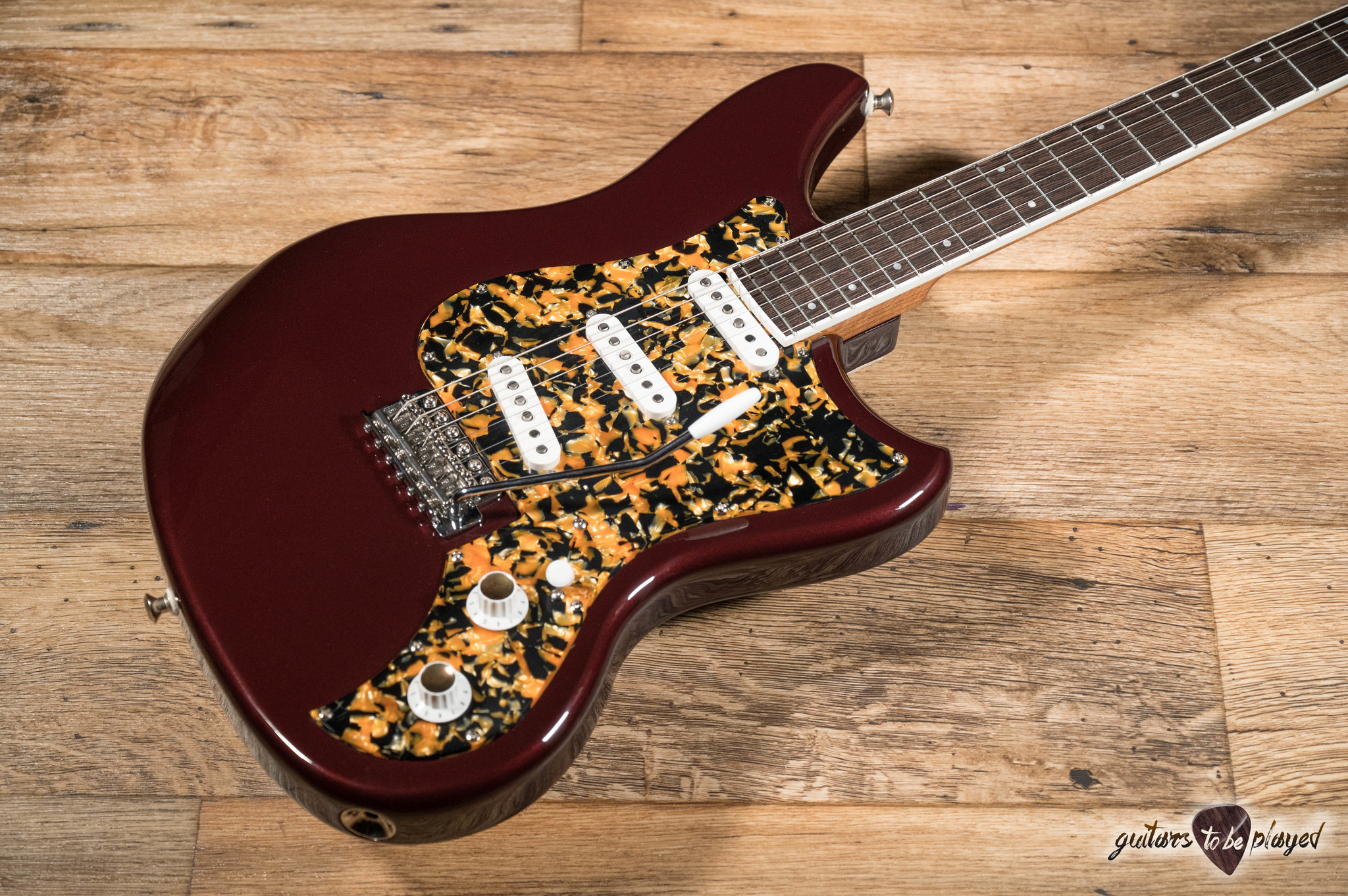 Kauer Electroliner Roasted Ash w/ Roasted Maple Neck– Oxblood Metallic ...