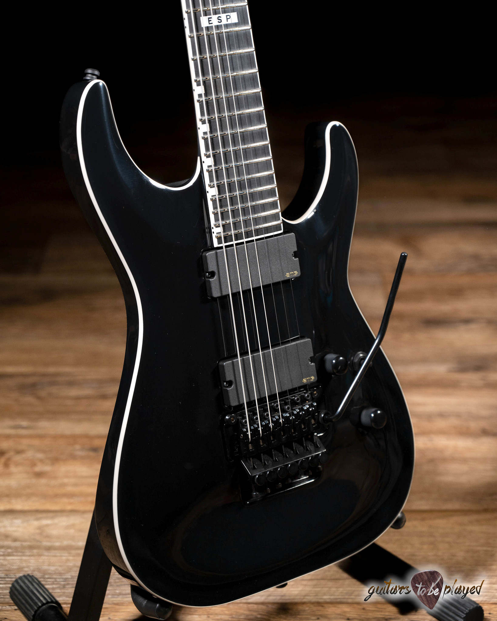 ESP E-II Horizon FR-7 Floyd Rose 7-String EMG Guitar w/ Case – Black ...