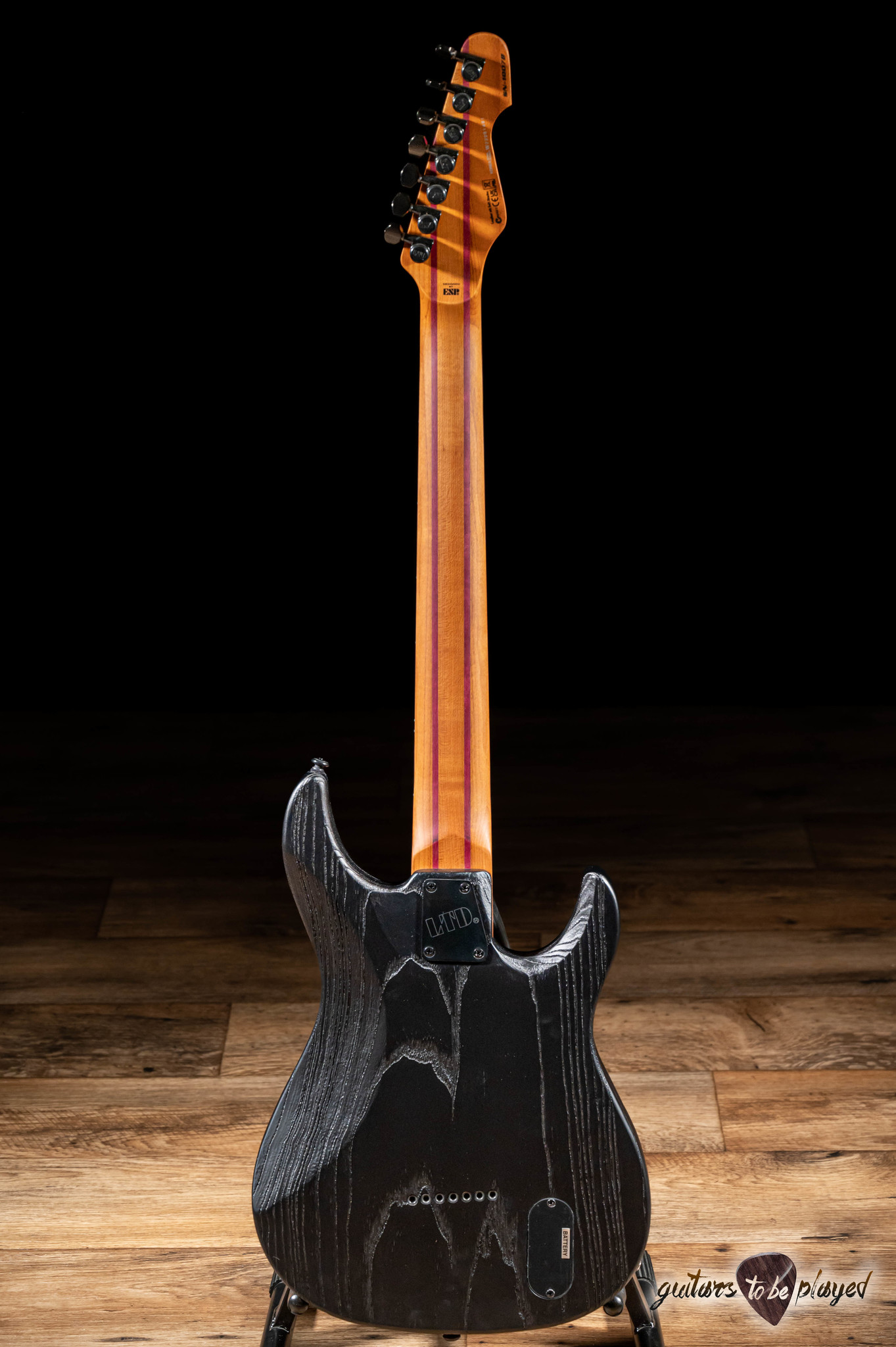 ESP LTD SN-1007HT Left-Handed Baritone 7-String Guitar – Black Blast ...