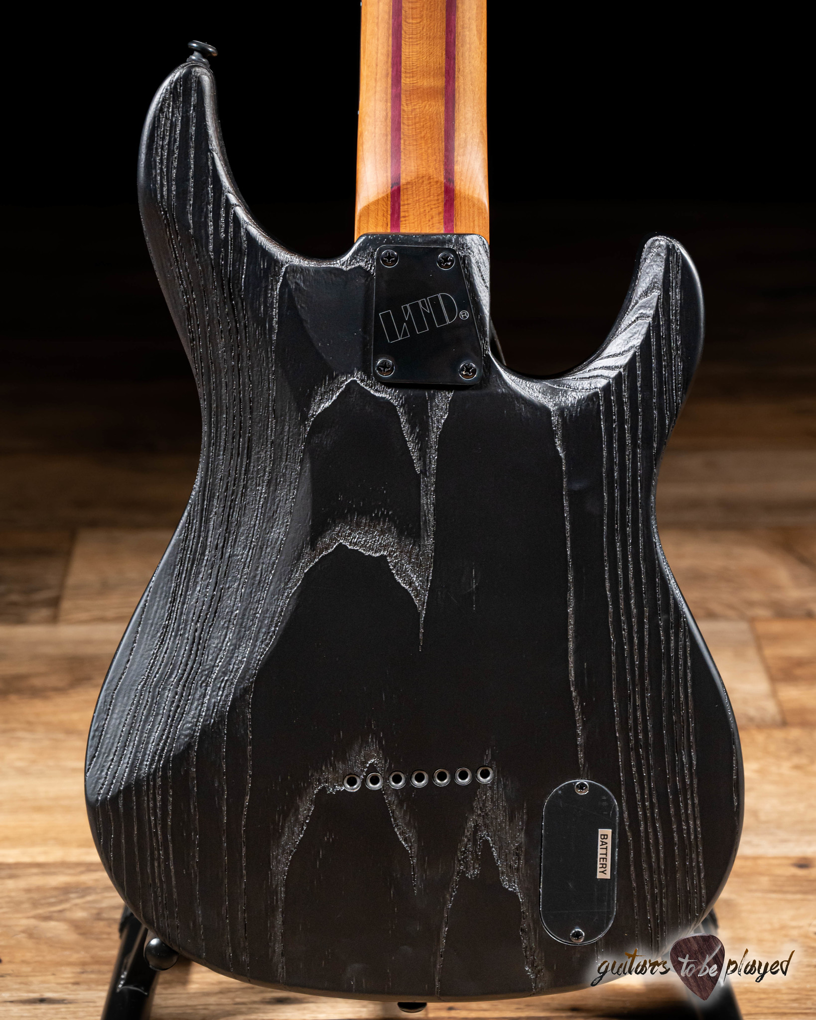 ESP LTD SN-1007HT Left-Handed Baritone 7-String Guitar – Black Blast ...