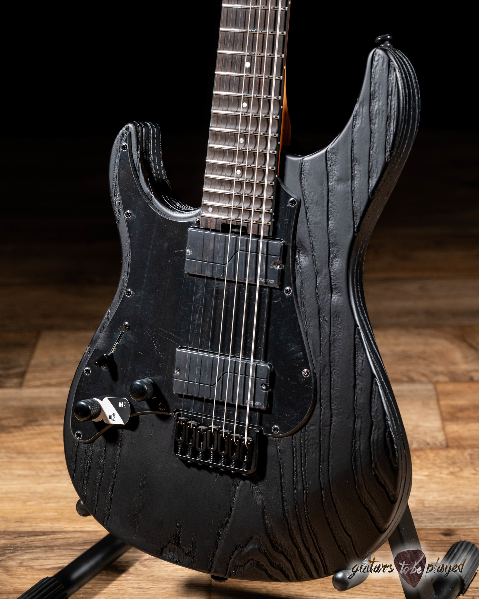 ESP LTD SN-1007HT Left-Handed Baritone 7-String Guitar – Black Blast ...