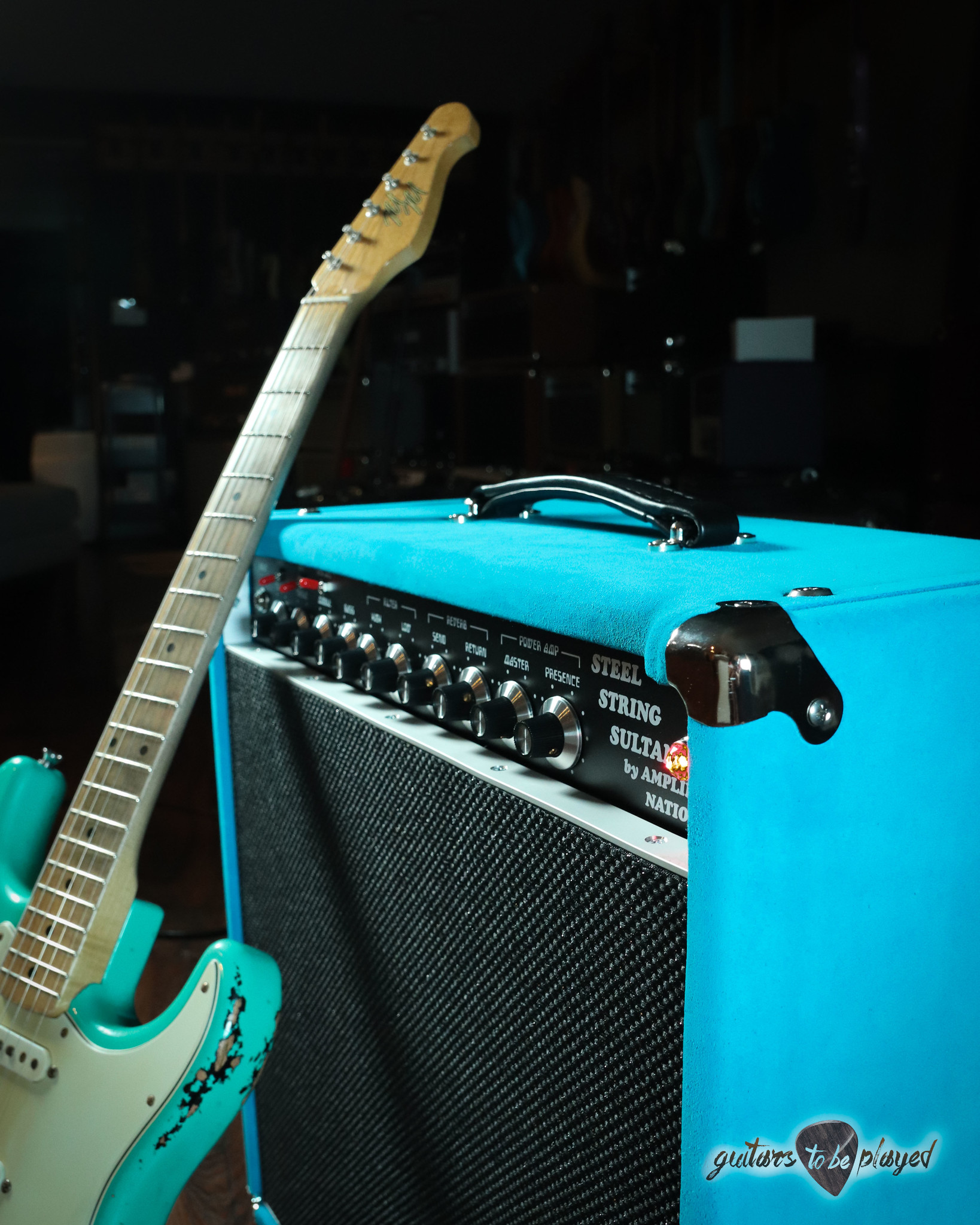 Amplified Nation Steel String Sultan 50W Combo – Turquoise Suede ...