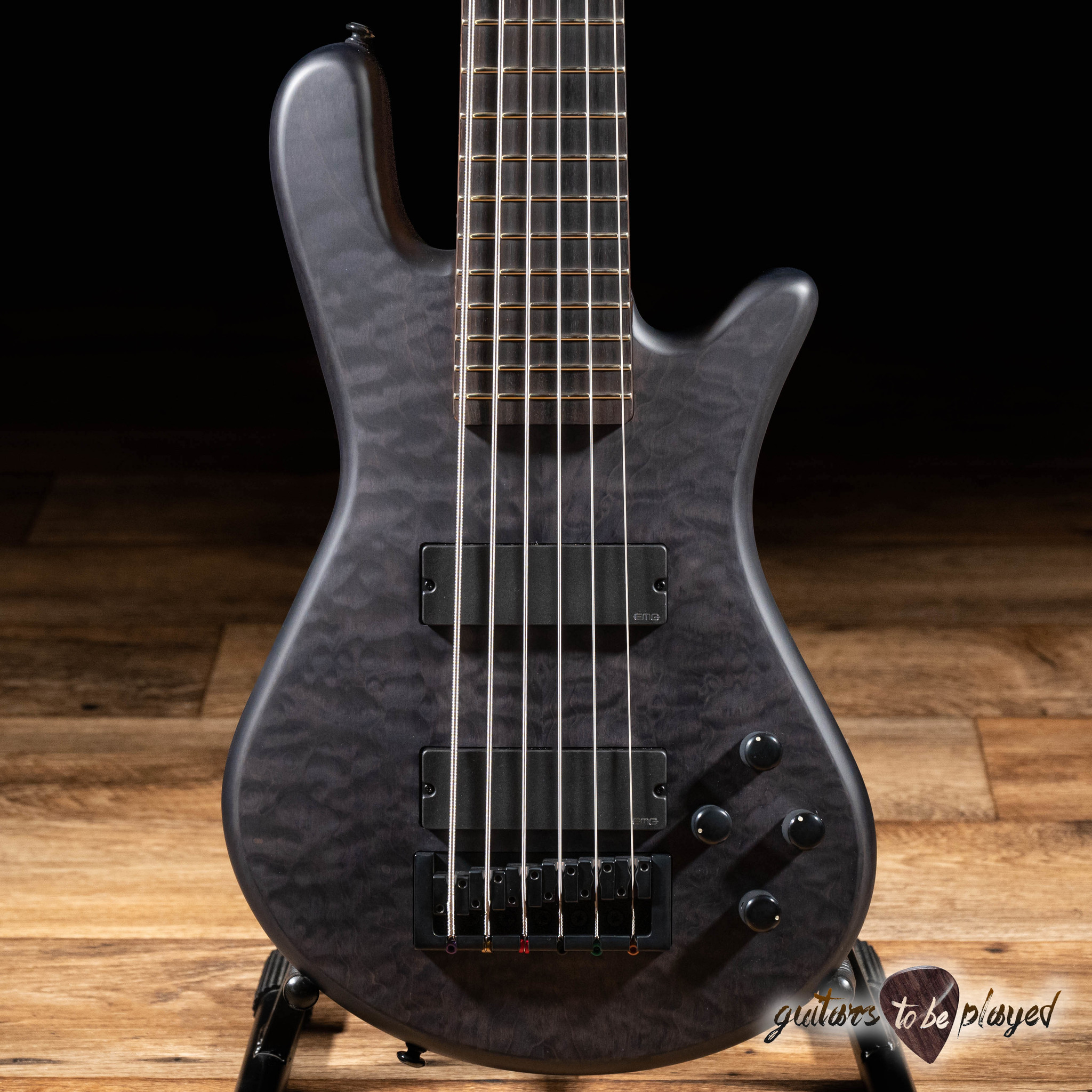 Spector NS PULSE II 6 String Quilt Maple/Swamp Ash EMG Bass – Black ...