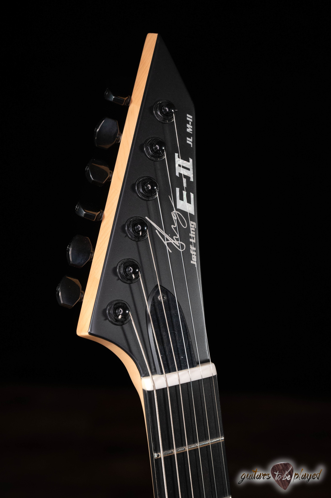 ESP E-II JL-1 Jeff Ling Signature M-II NT Guitar w/ Case – Black Satin ...