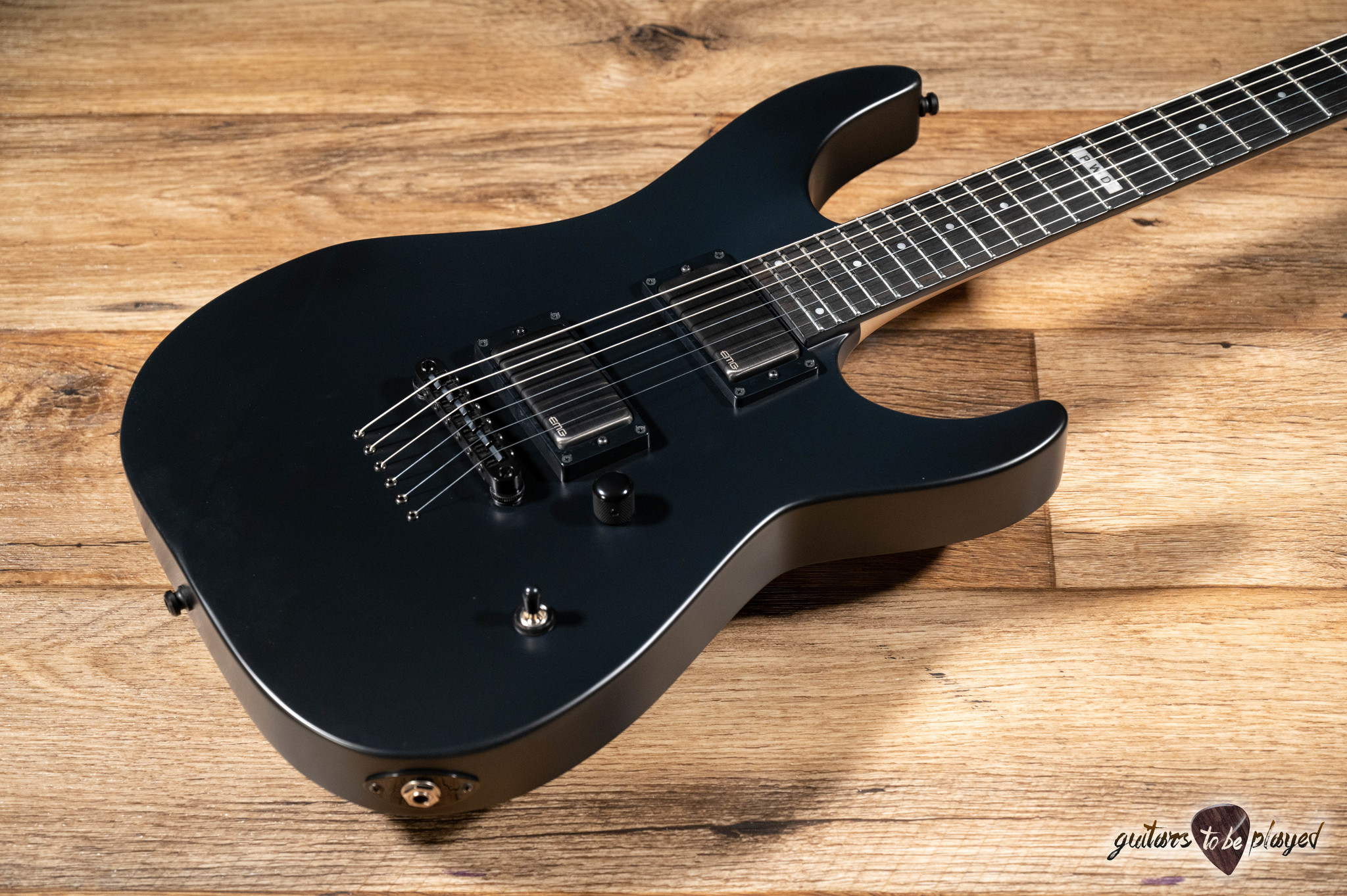 ESP E-II JL-1 Jeff Ling Signature M-II NT Guitar w/ Case – Black Satin ...