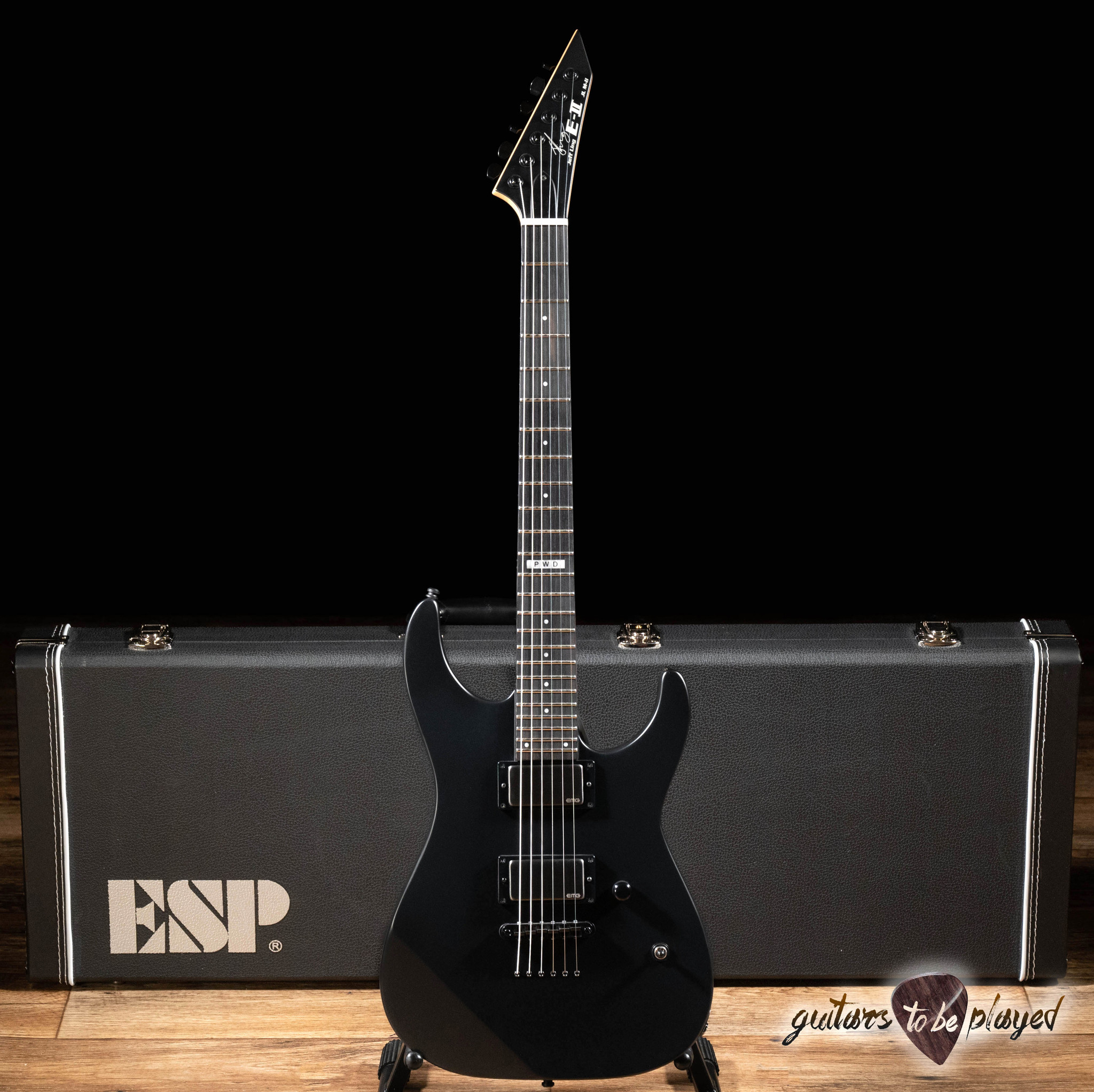 ESP E-II JL-1 Jeff Ling Signature M-II NT Guitar w/ Case – Black Satin ...