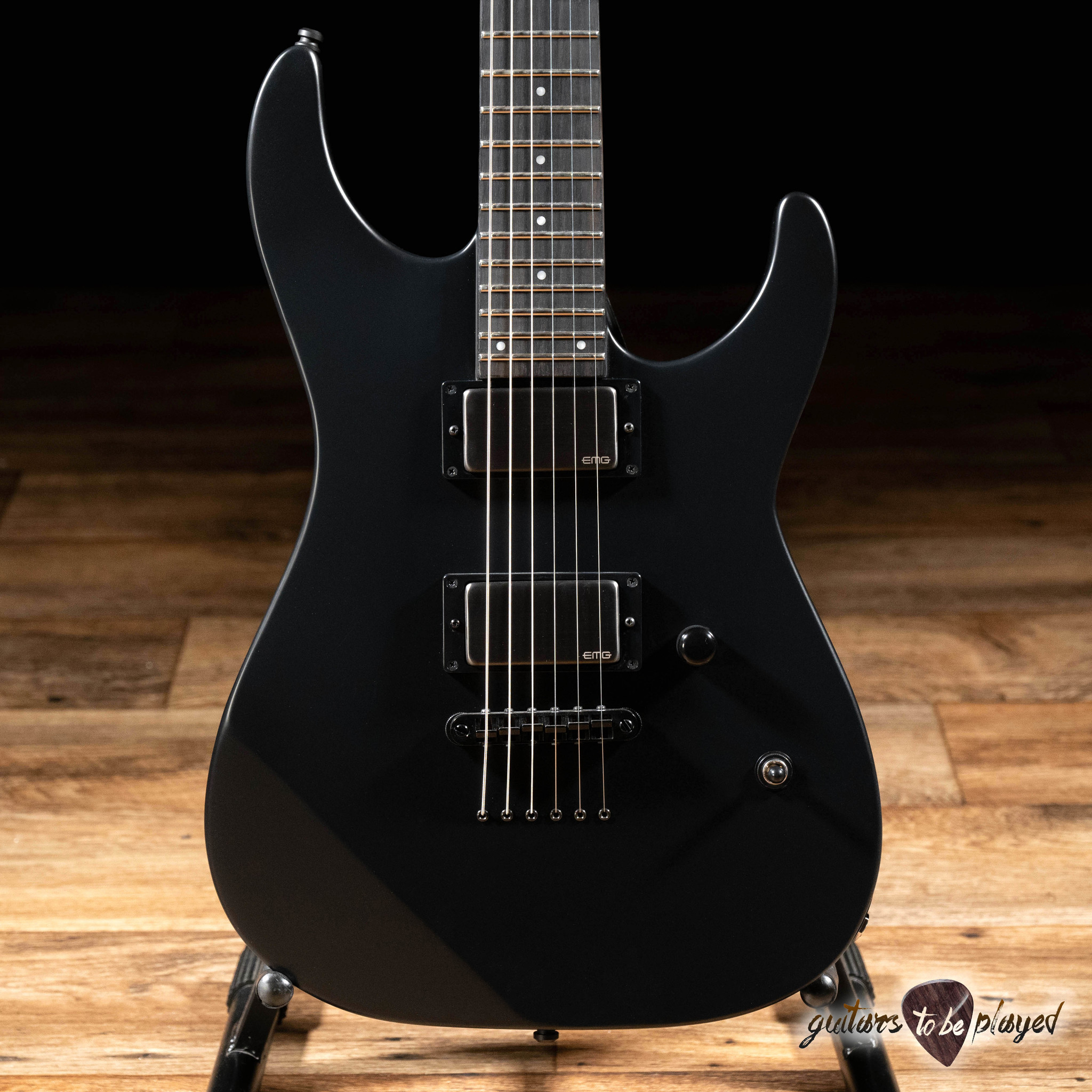ESP E-II JL-1 Jeff Ling Signature M-II NT Guitar w/ Case – Black Satin ...