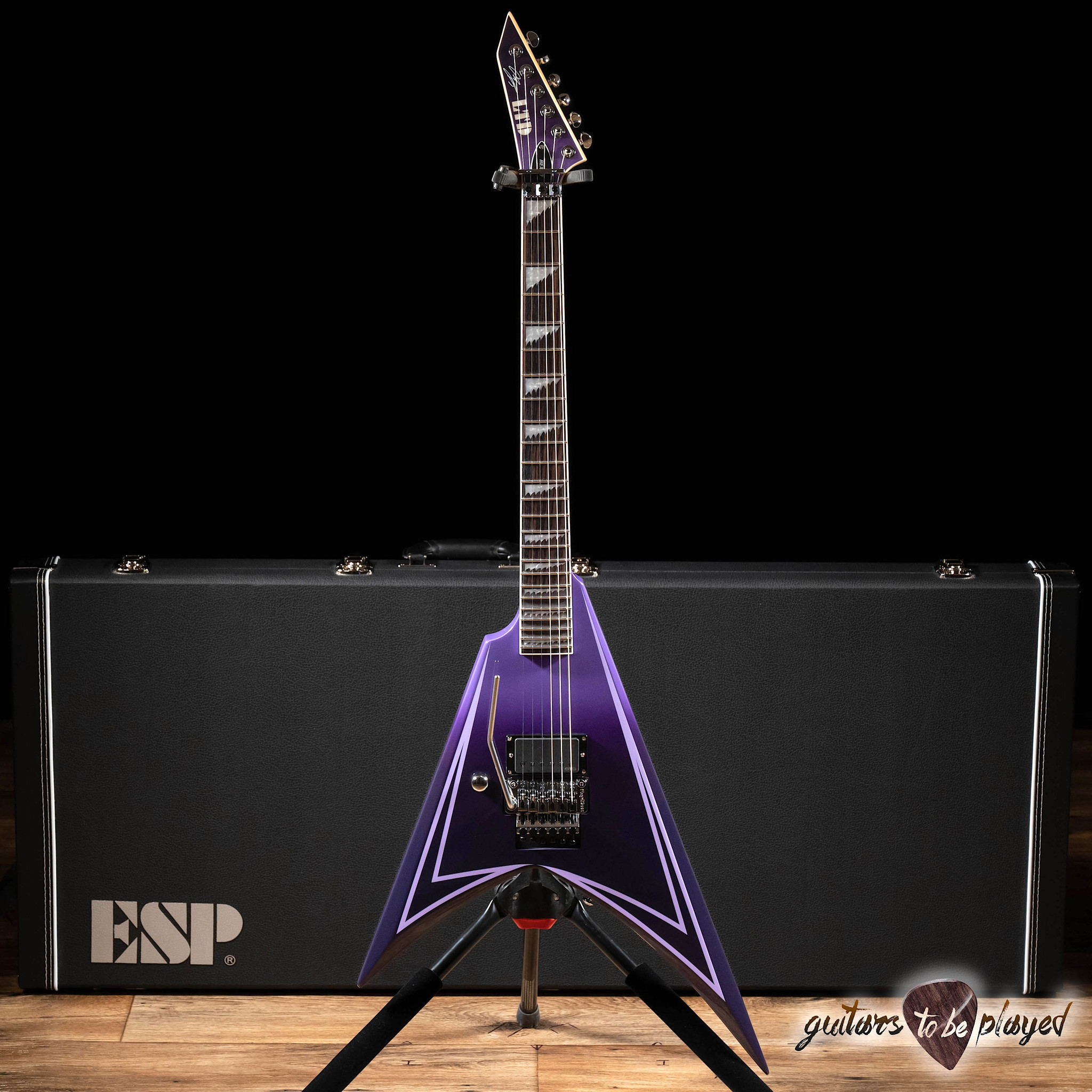 ESP LTD Alexi Hexed LH Left-Handed & Case – Purple Fade w/ Pinstripes ...