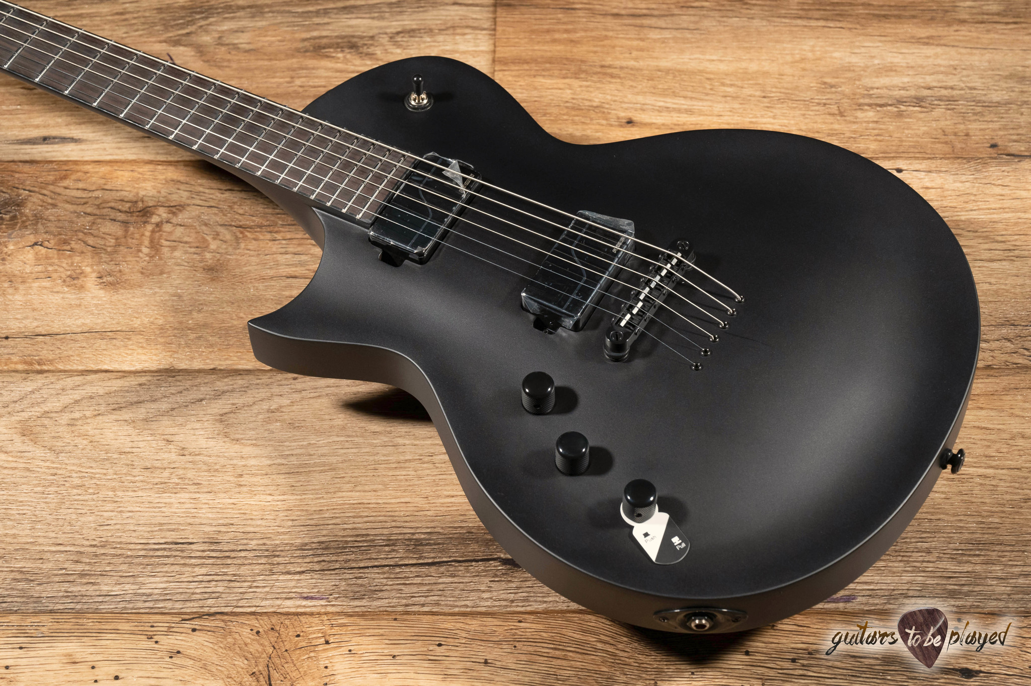ESP LTD EC-1000 Baritone Left-Handed Guitar – Charcoal Metallic Satin ...