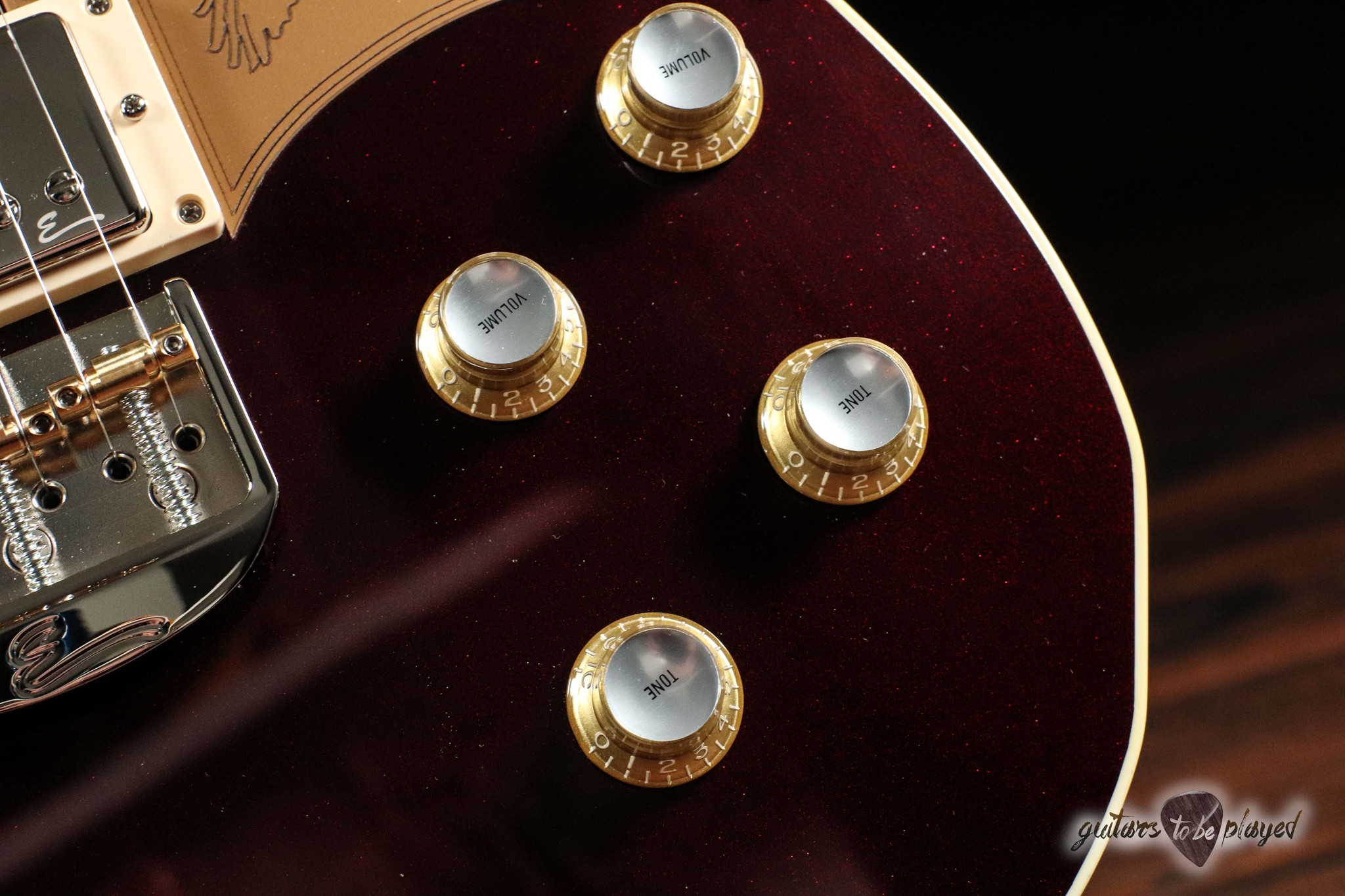 Elliott Raven Standard Spruce Top Semi-Hollow Guitar –Ruby Red Slipper ...