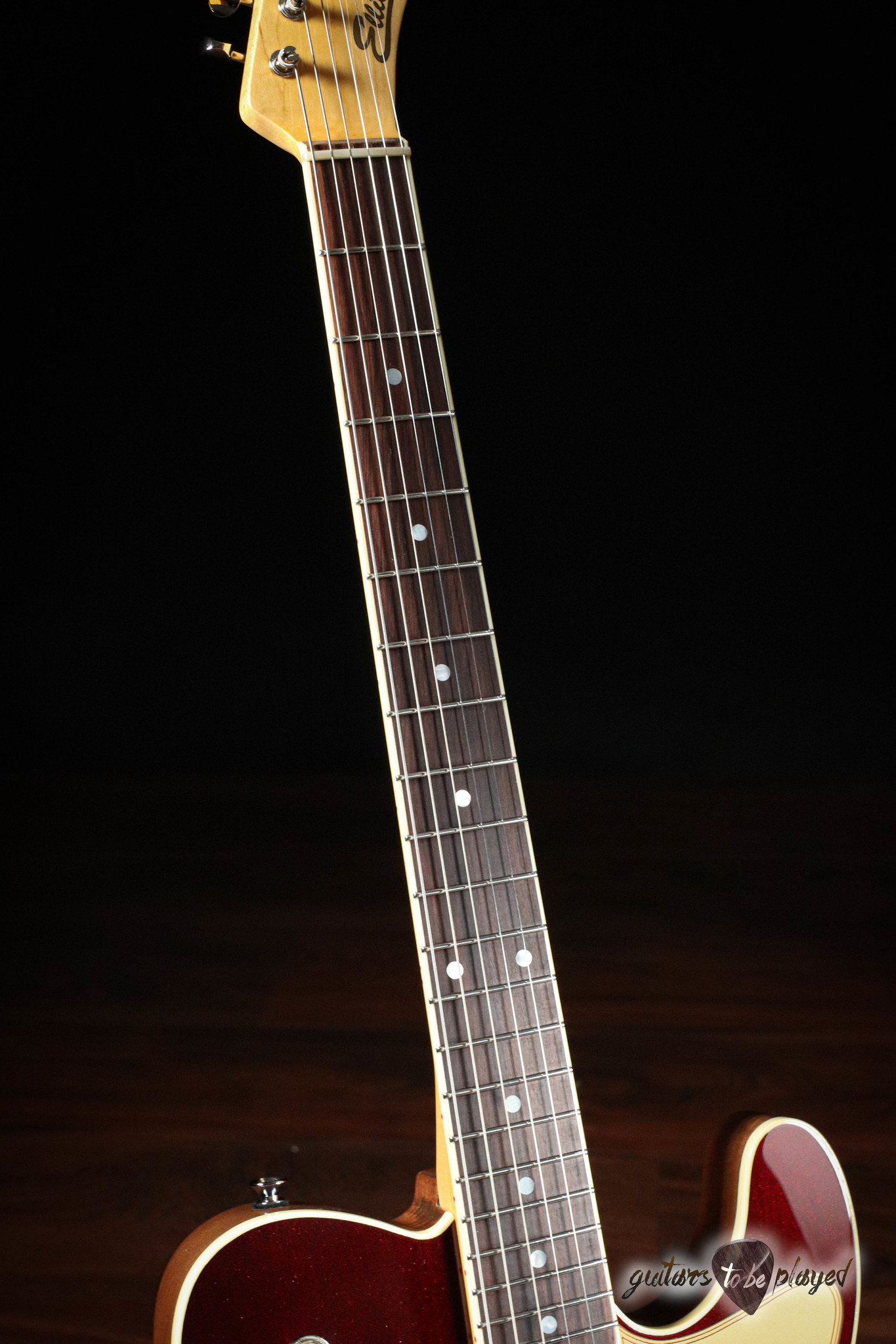 Elliott Raven Standard Spruce Top Semi-Hollow Guitar –Ruby Red Slipper ...