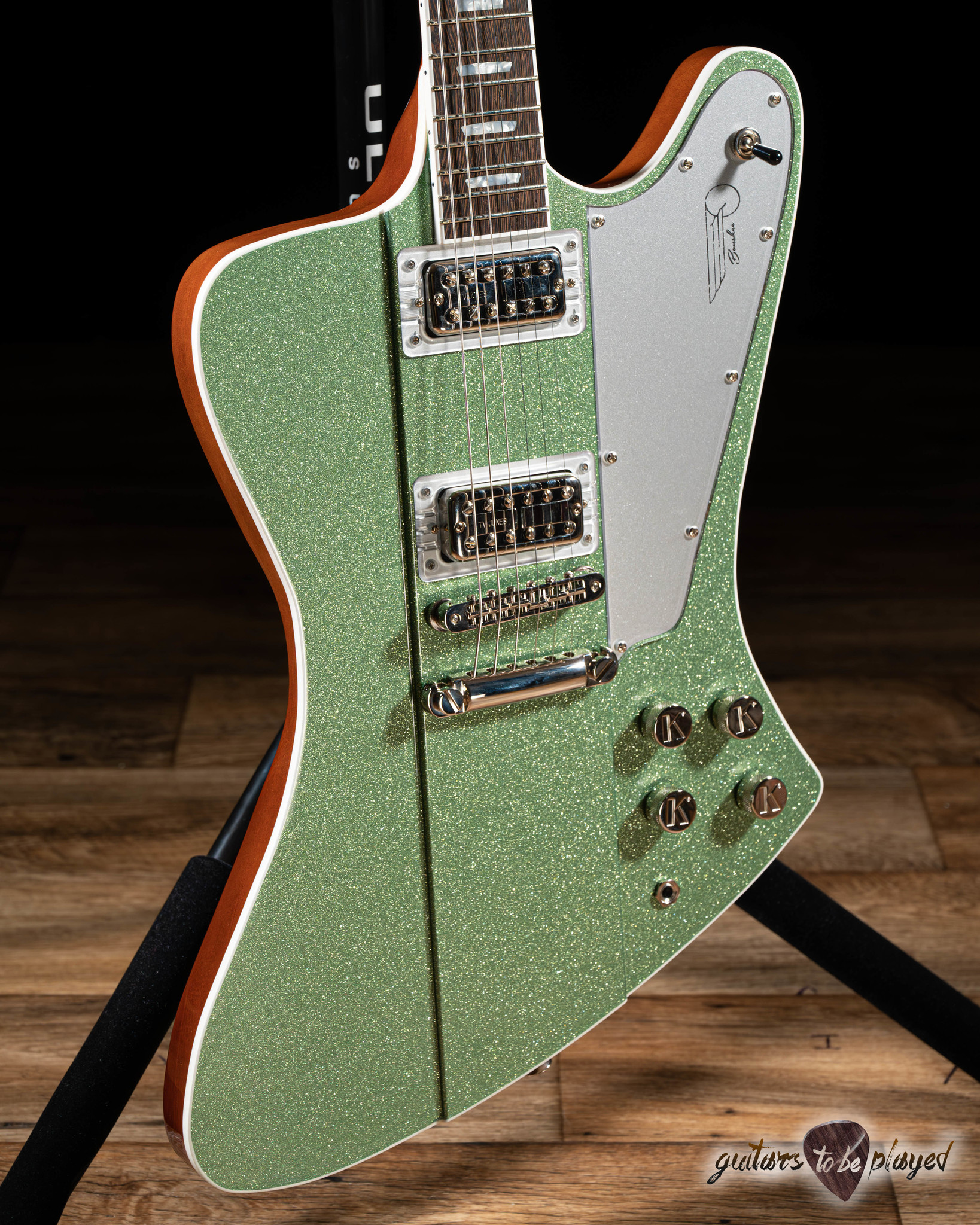 Kauer Banshee Mahogany Guitar w/ TV Jones – Seafoam Green Flake ...
