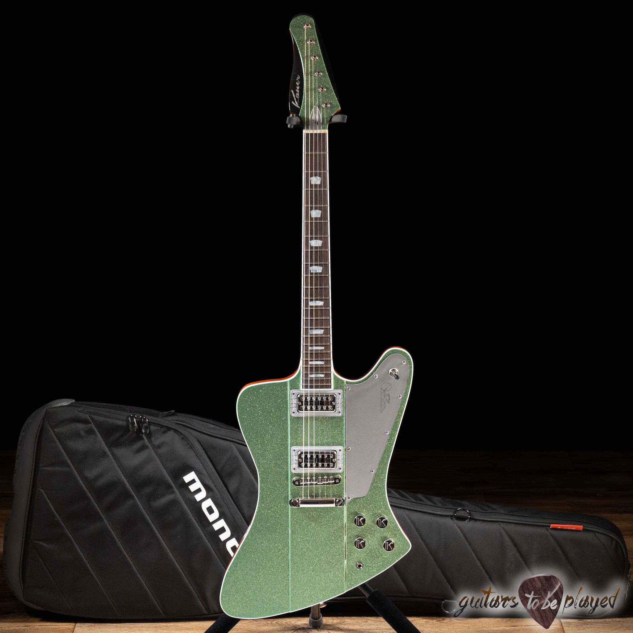 Kauer Banshee Mahogany Guitar w/ TV Jones – Seafoam Green Flake ...