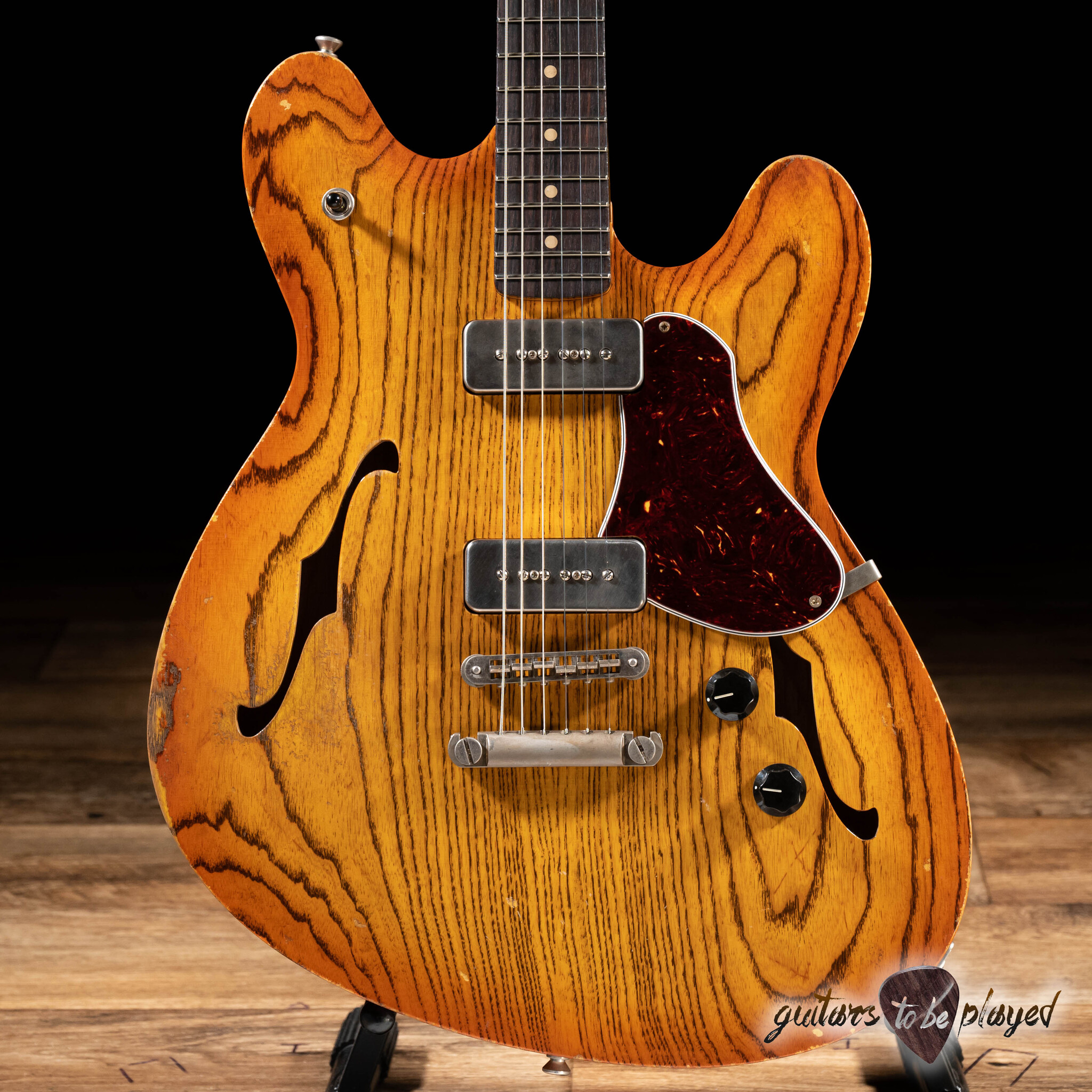 Fano GF6 Alt de Facto Swamp Ash Semi-Hollow P-90 Guitar – Amber Burst ...