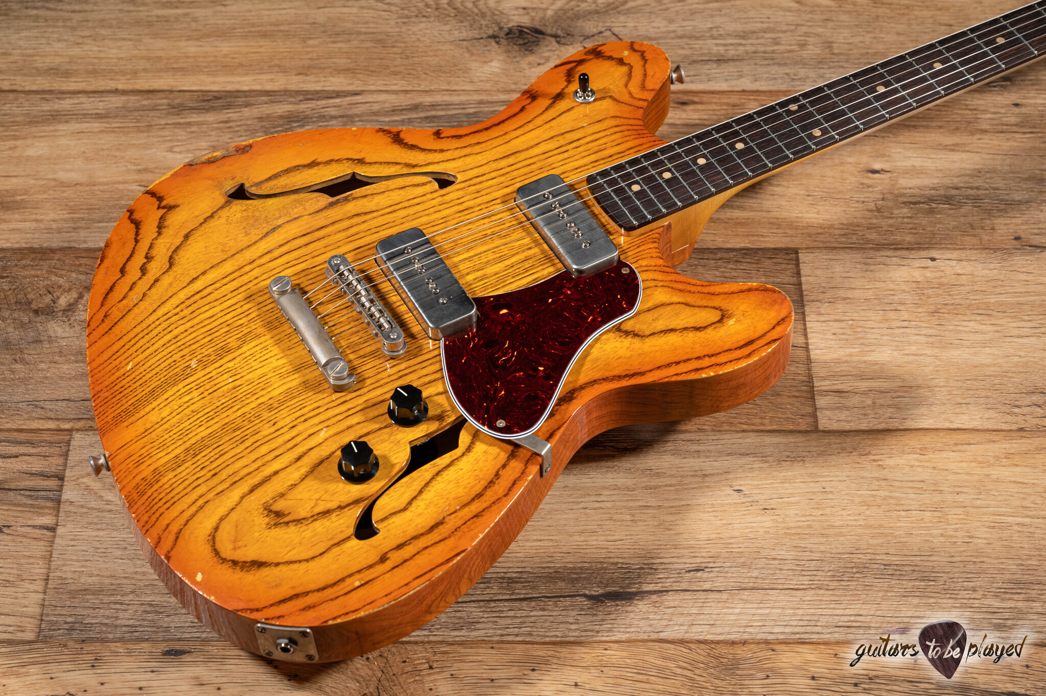 Fano GF6 Alt de Facto Swamp Ash Semi-Hollow P-90 Guitar – Amber Burst ...