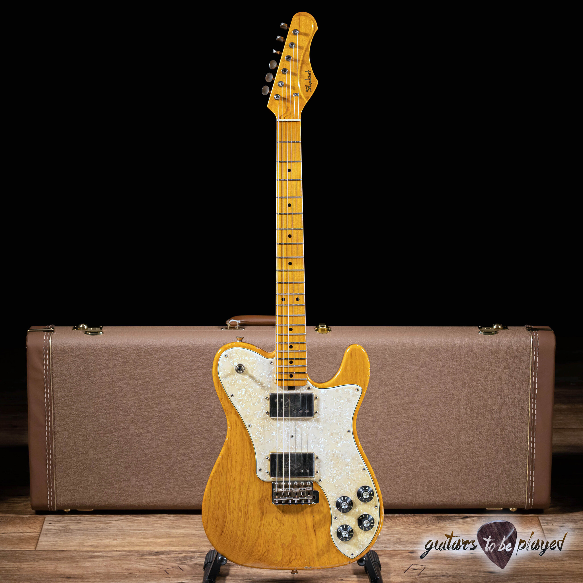 Shabat Lion Deluxe 1pc Swamp Ash Guitar w/ Tremolo – Natural - Guitars ...