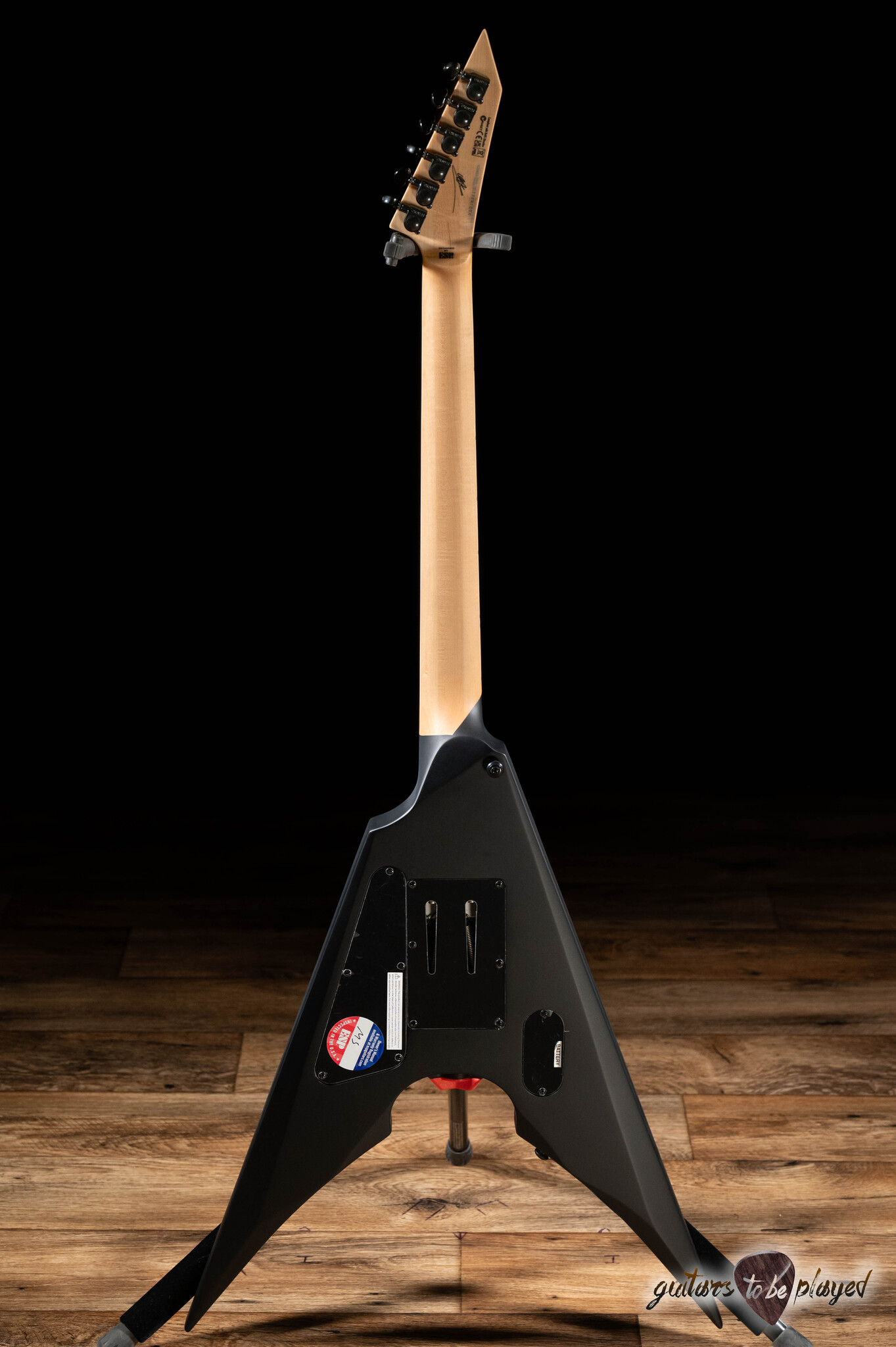 ESP LTD MK-600 Double Arrow Floyd Rose Guitar w/ Case – Black Satin ...