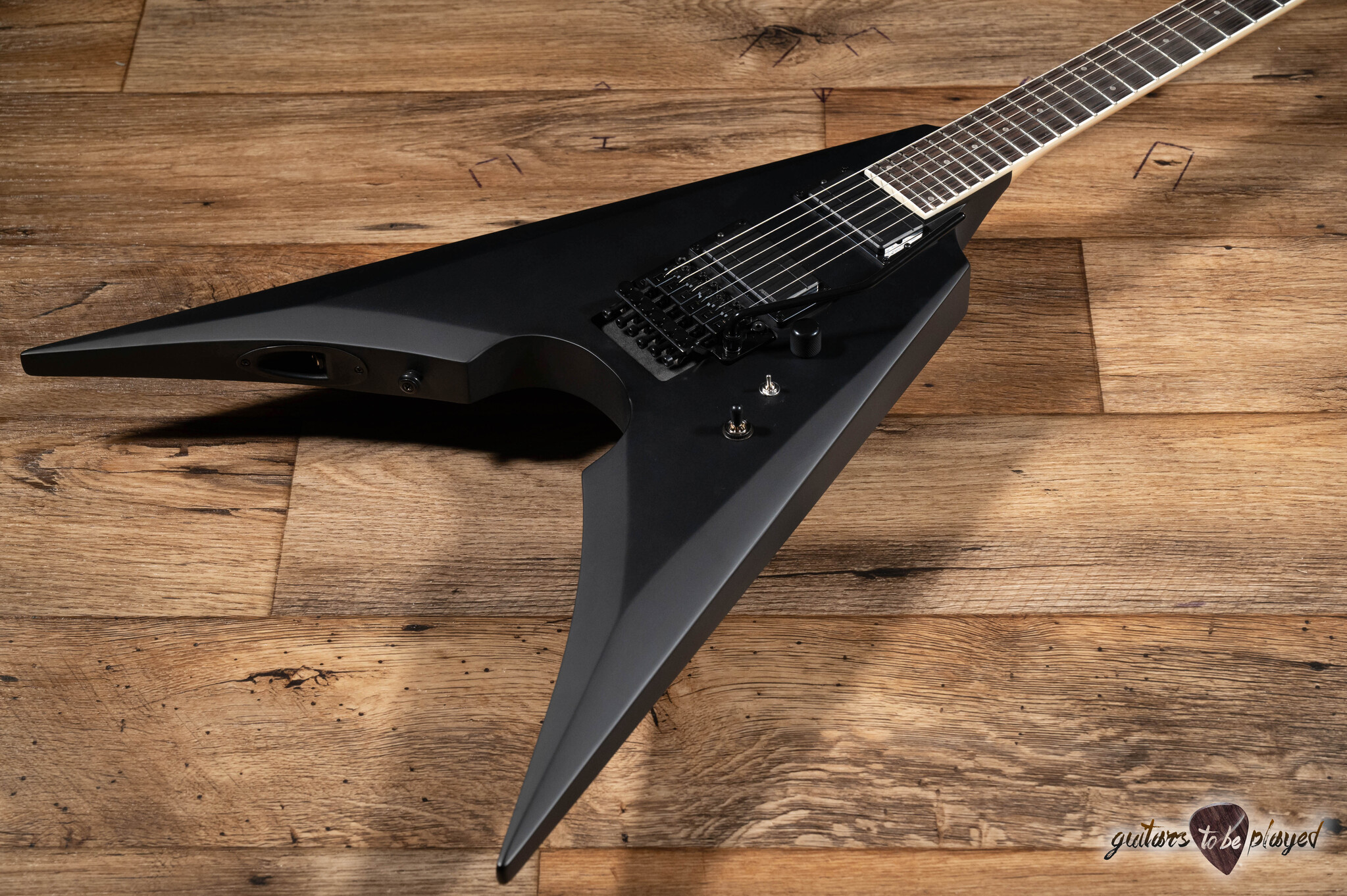 ESP LTD MK-600 Double Arrow Floyd Rose Guitar w/ Case – Black Satin ...