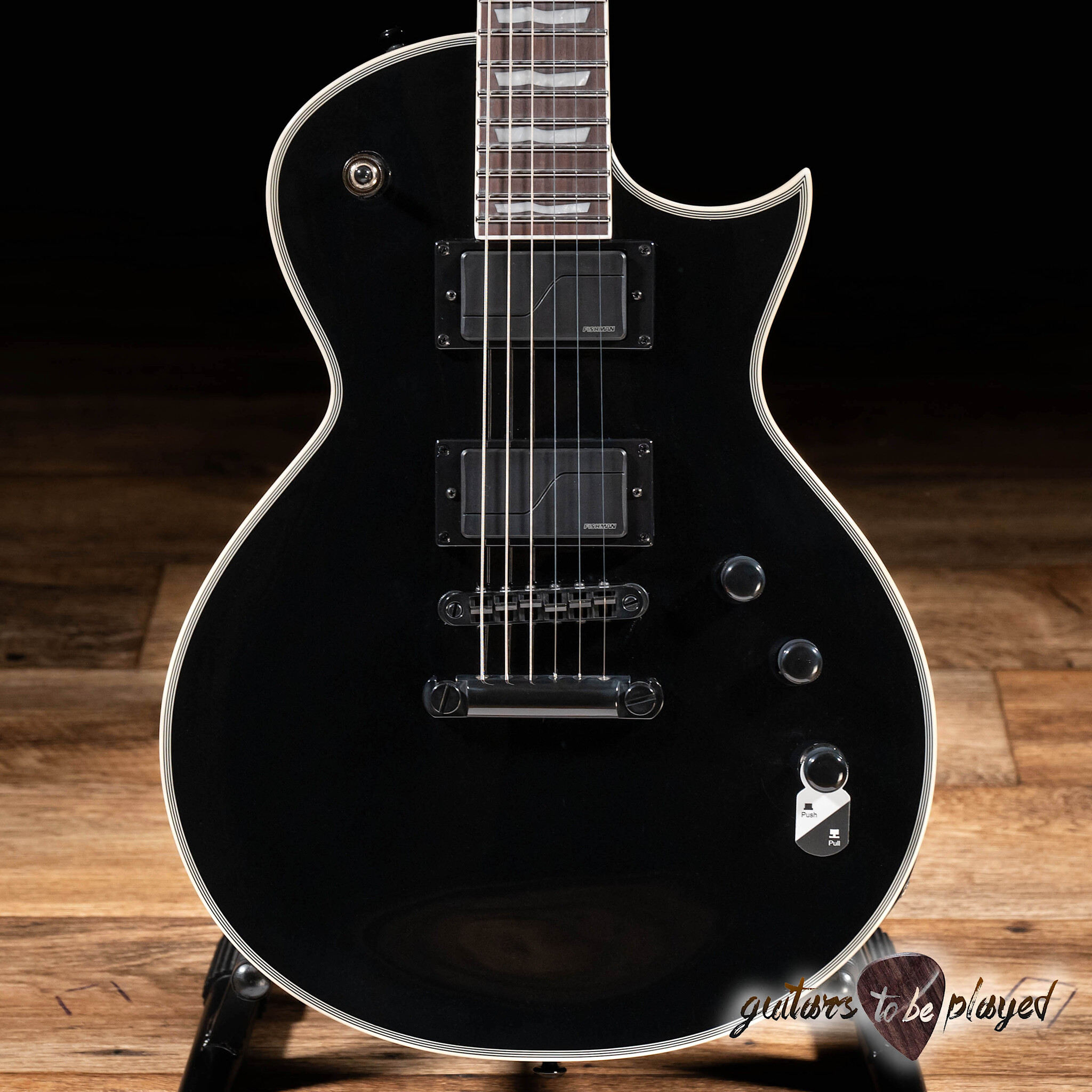 ESP LTD Deluxe EC-1000S Fishman Fluence Electric Guitar – Black - Guitars To Be Played