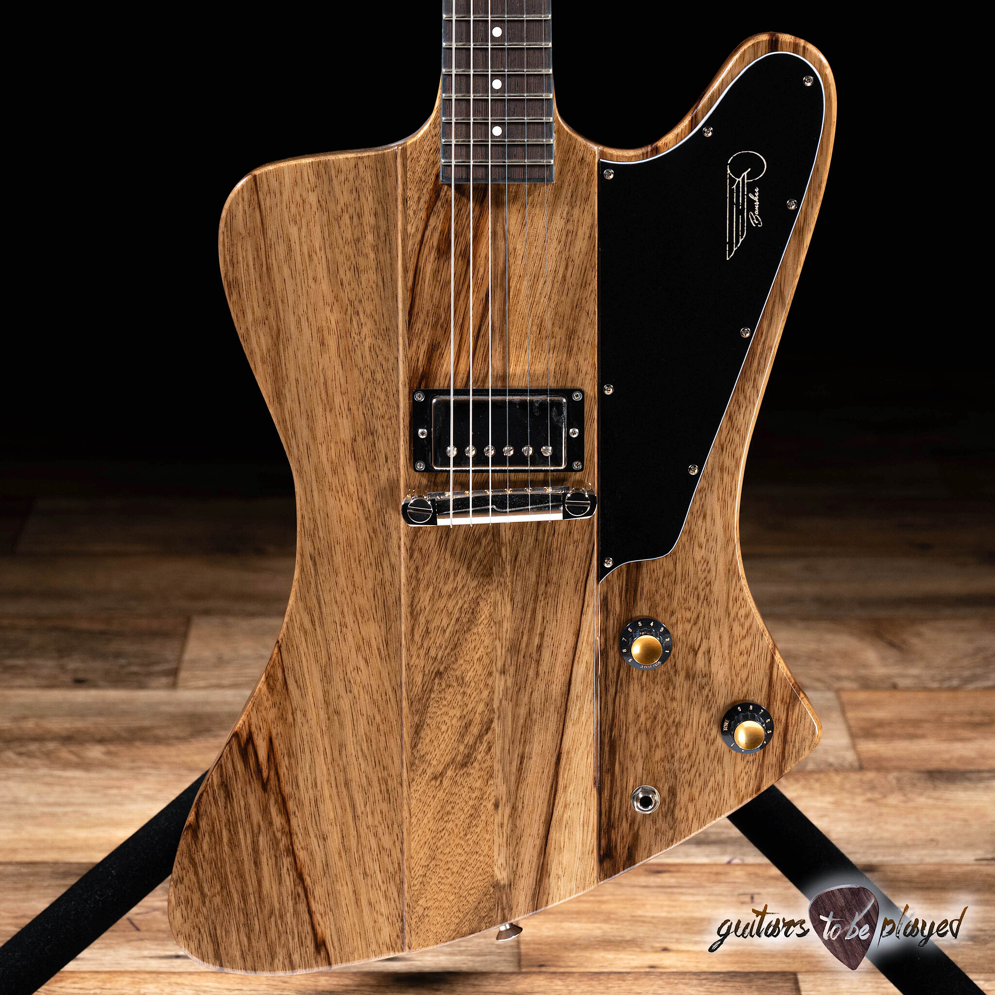 Kauer Banshee Jr. Limited Edition Black Limba Humbucker Guitar ...