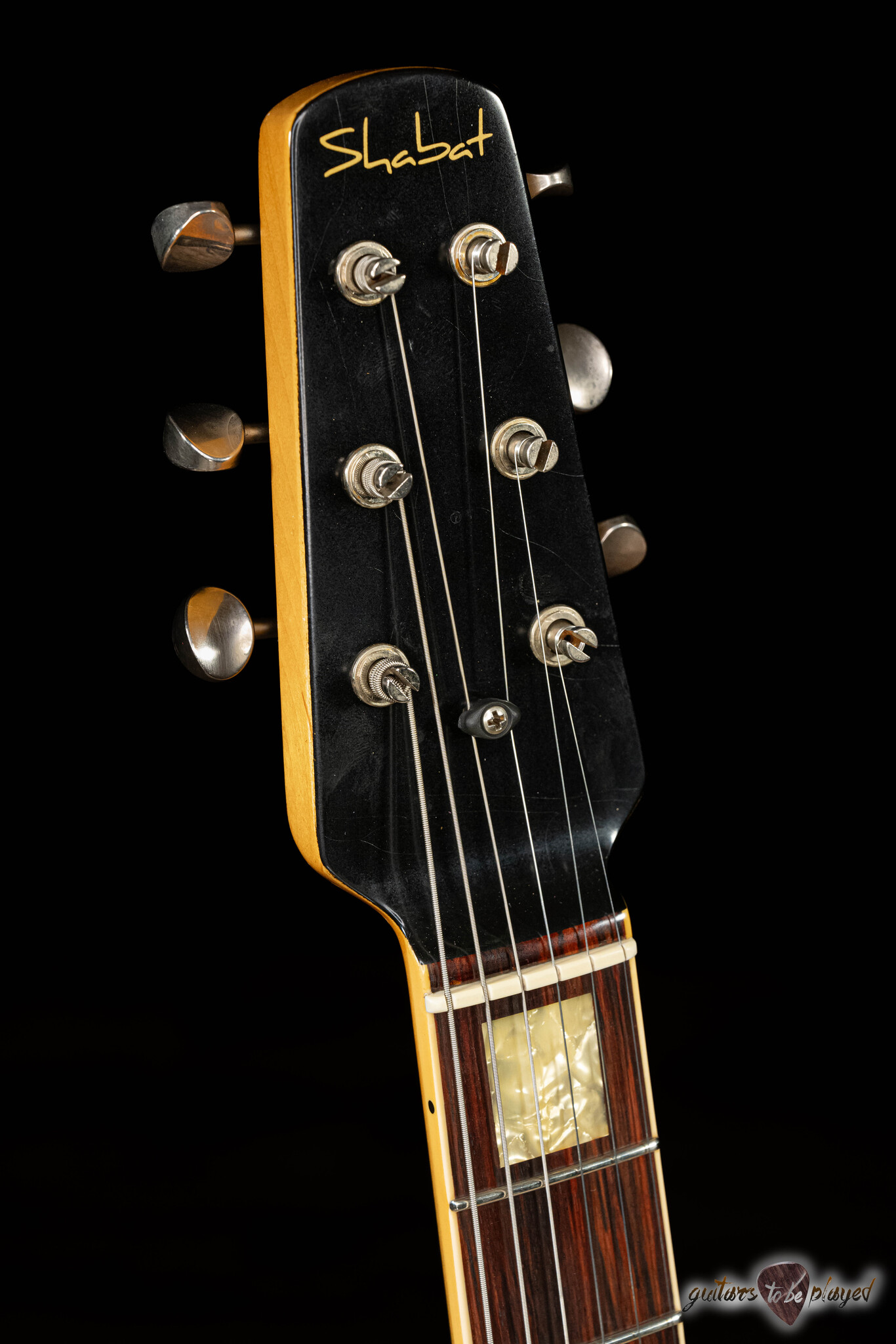 Shabat Lion Special T-Style Guitar w/ Lollar Imperials – Black - Guitars To Be Played