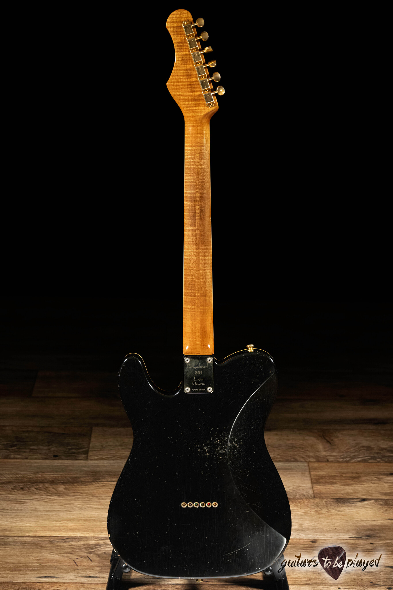 Shabat Lion Deluxe T-Style Guitar w/ Lollar Imperials – Black - Guitars ...