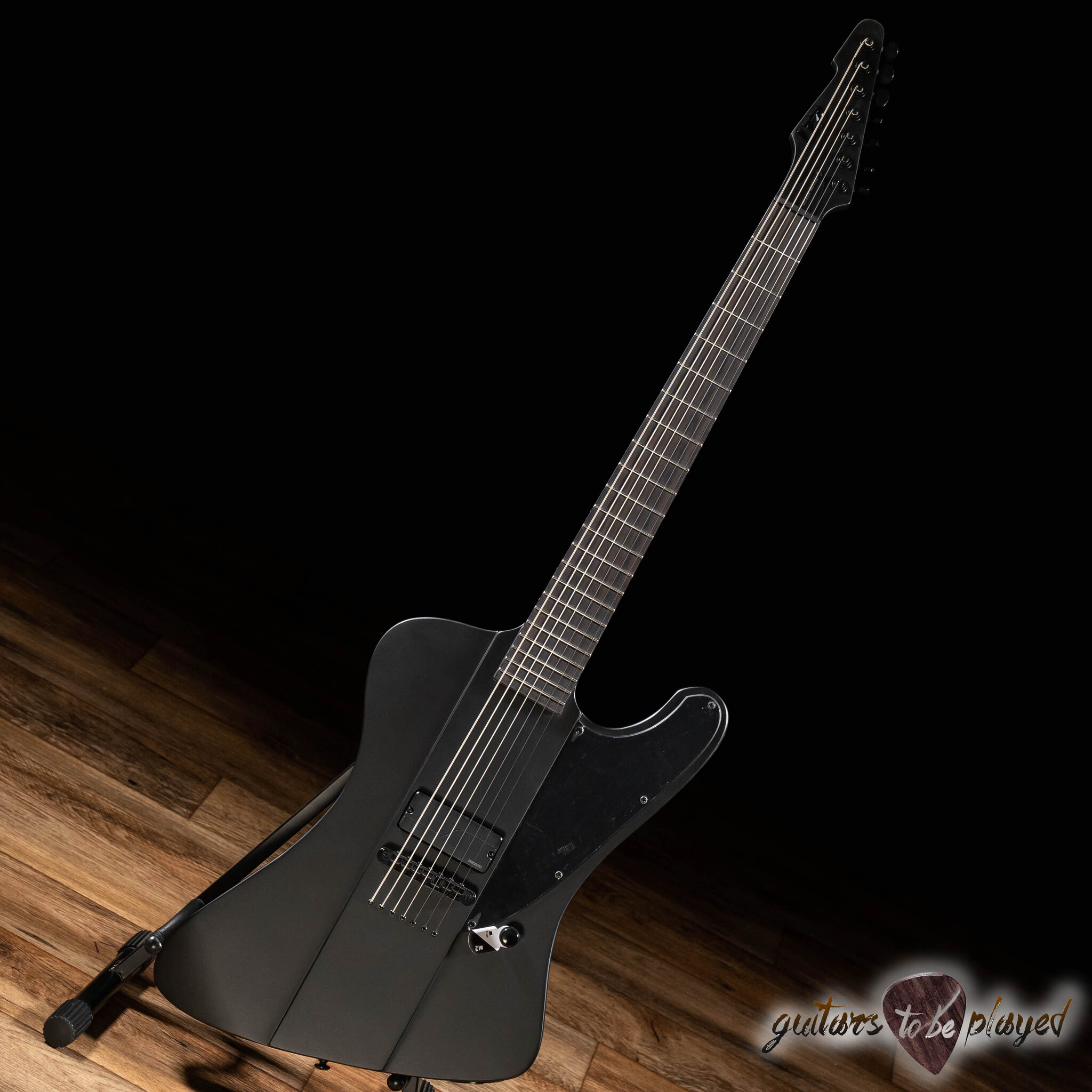 ESP LTD Phoenix-7 Baritone Black Metal 7-String Guitar – Black Satin ...