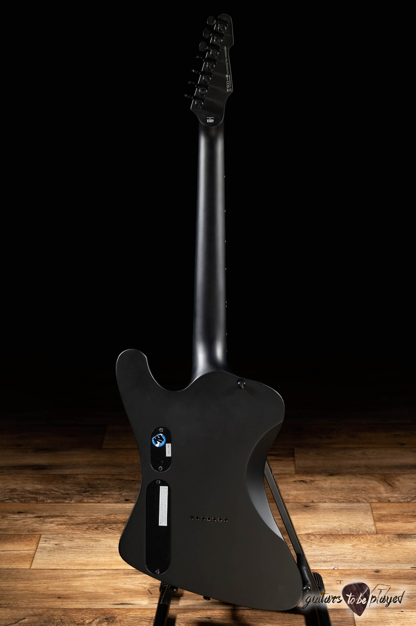 ESP LTD Phoenix-7 Baritone Black Metal 7-String Guitar – Black Satin ...