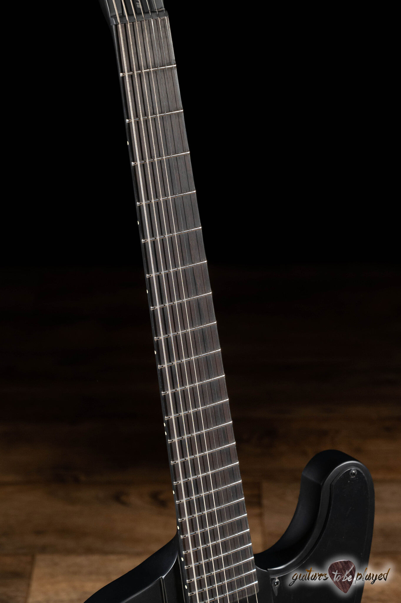 ESP LTD Phoenix-7 Baritone Black Metal 7-String Guitar – Black Satin ...