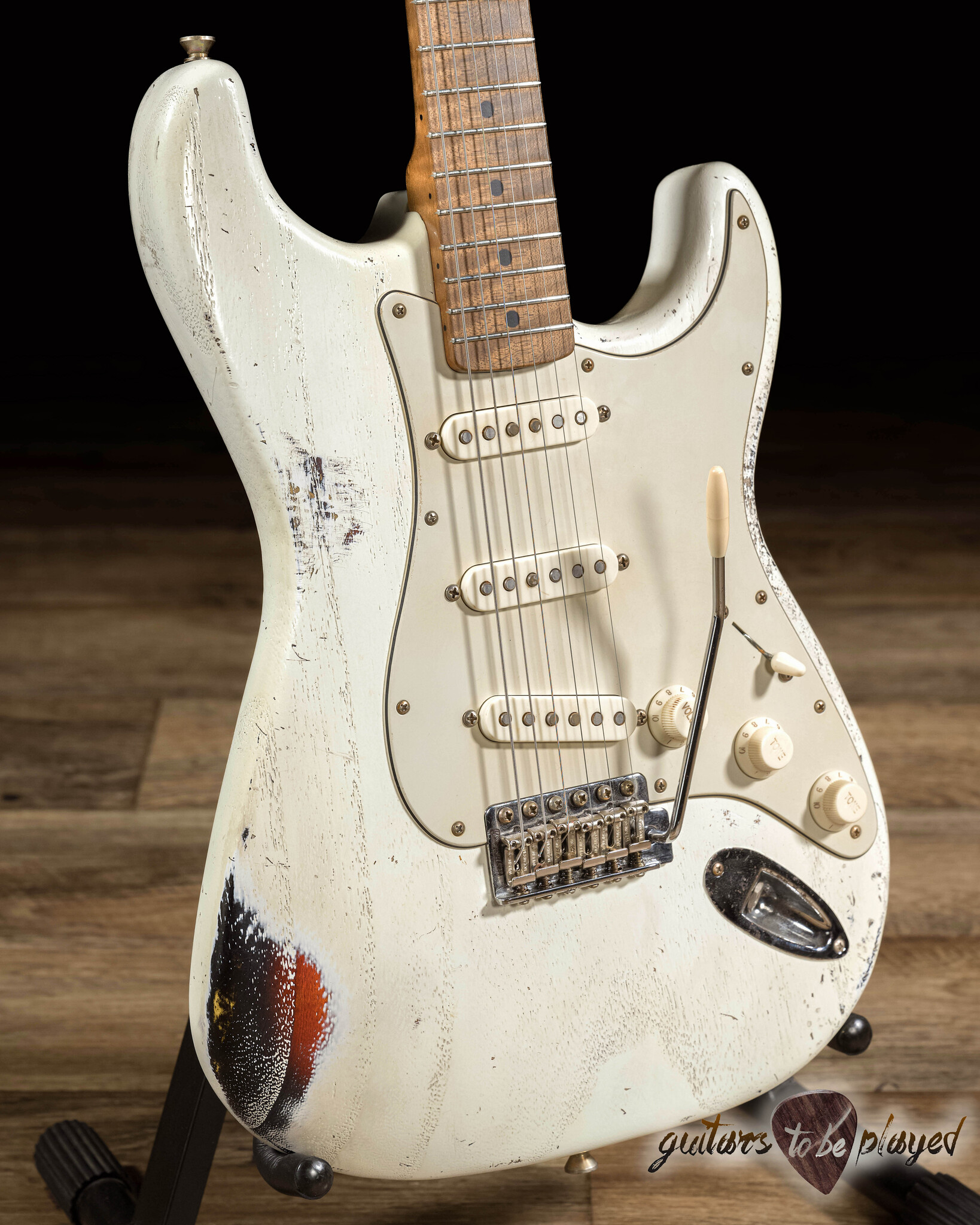 Mario Martin Guitars Paulownia S-Style w/ Reverse – Olympic White/3TSB ...